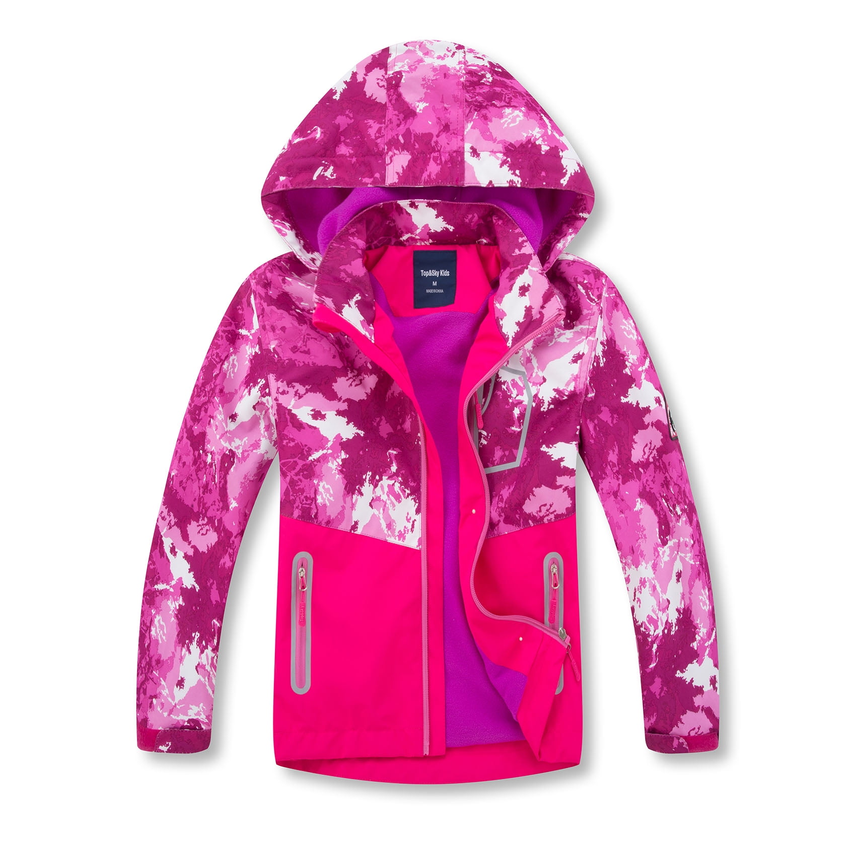 MGEOY Girls' Lined Water-Resistant Rain Coat - Lightweight, Windproof ...