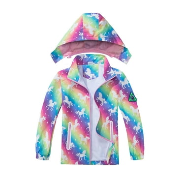 MGEOY Girls Rain Jackets, Lightweight, Waterproof, Windproof, Lined ...