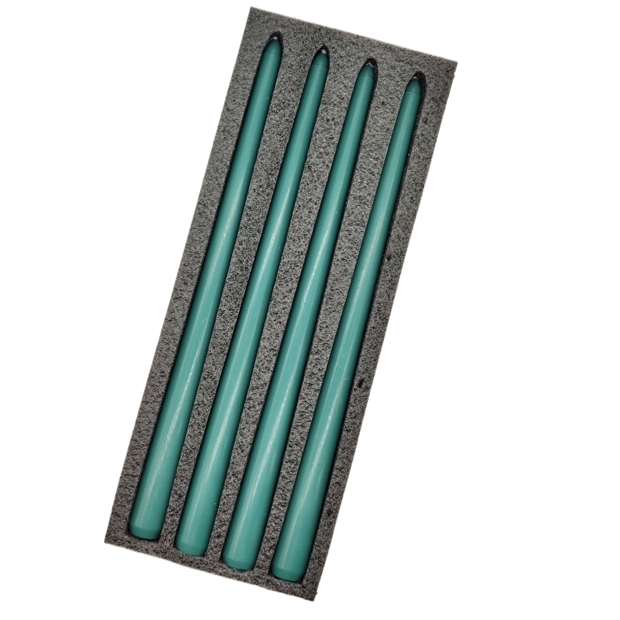 MGEZCOO 12 Inch Green Taper Candle Sticks Pack of 4-Unscented Smokeless ...