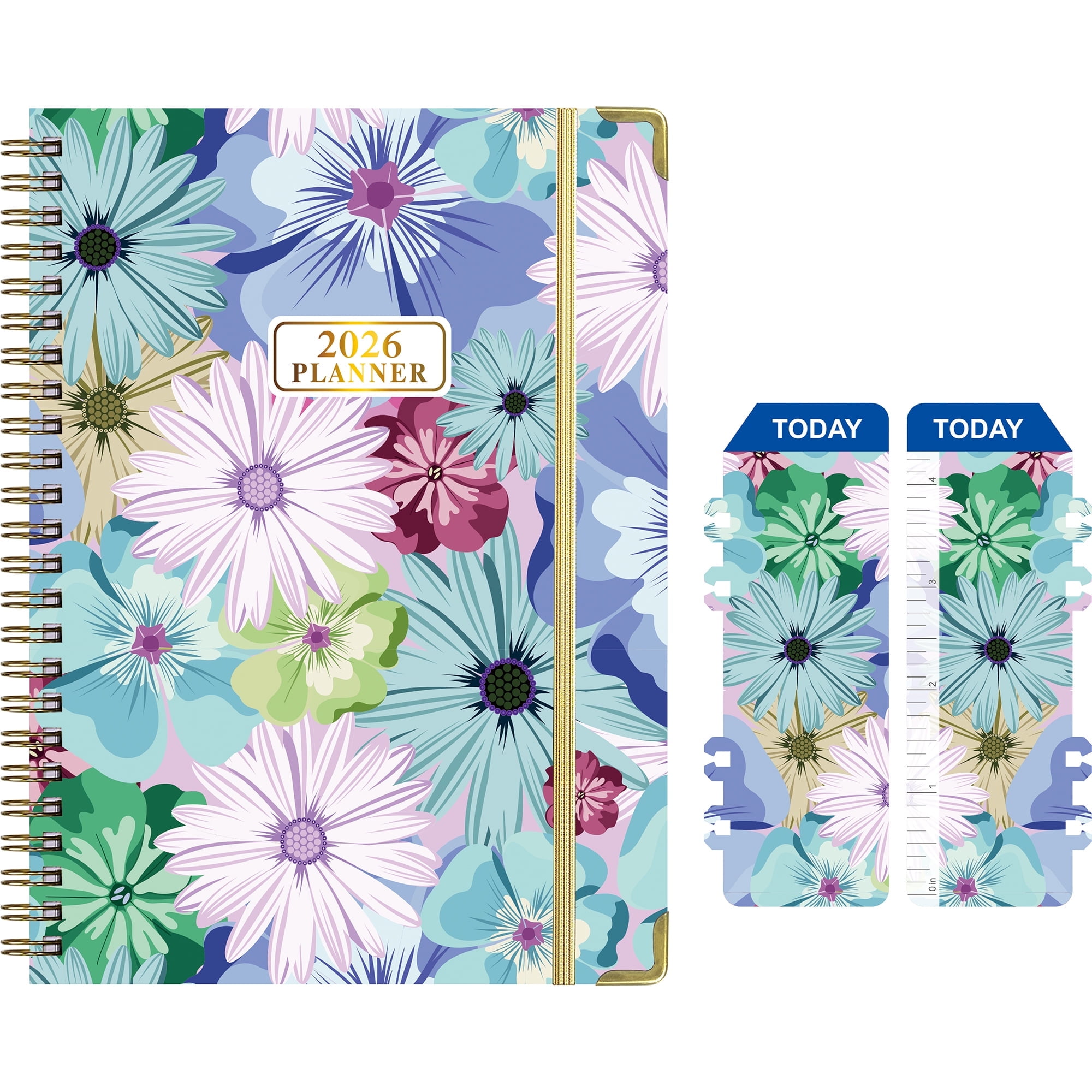 weVSwe 2026 Weekly & Monthly Planner with Tabs, 6.2" x 8.5", Floral ...