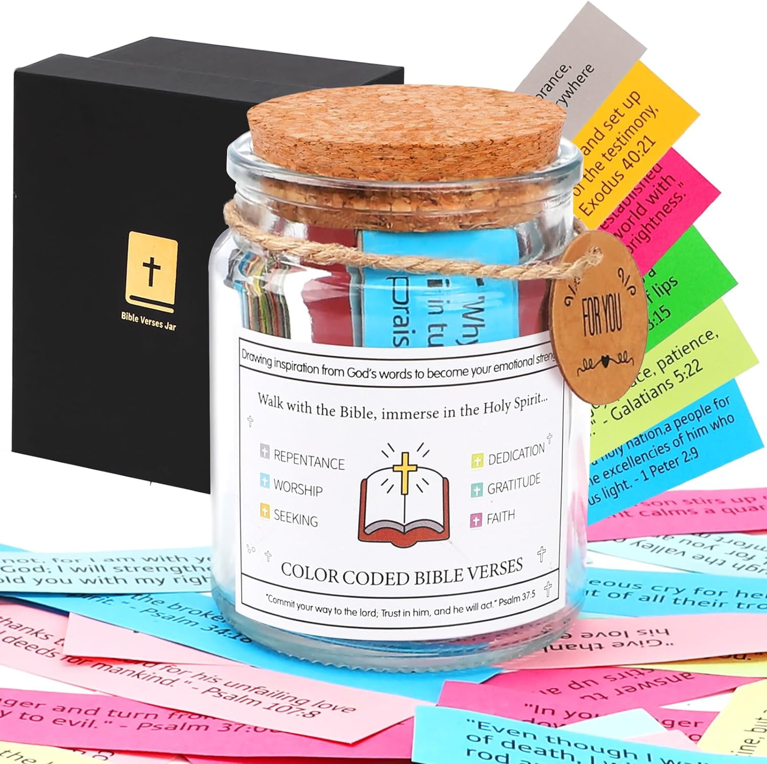 MGEZCOO Bible Verse Jar for Emotions and Feelings, Read Me When Jar ...