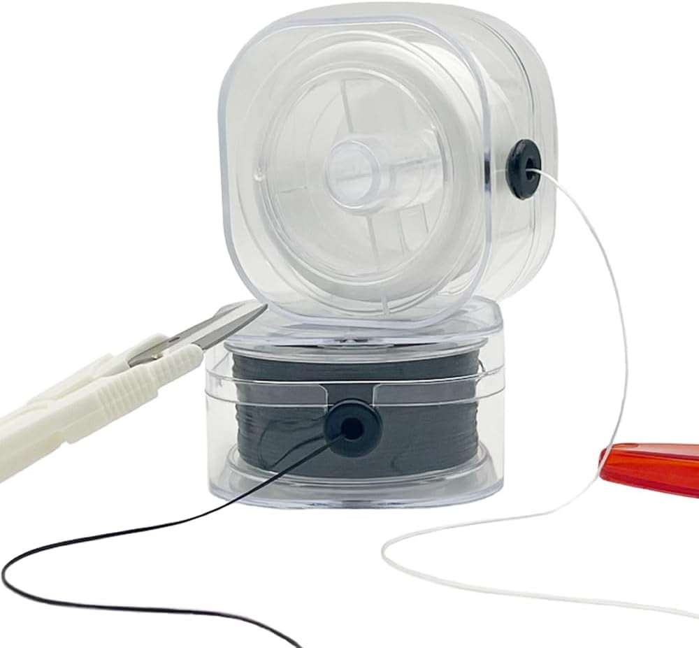 MGEZCOO Elastic Cord for Bracelets, 2 Rolls 0.8mm Flat Stretchy ...