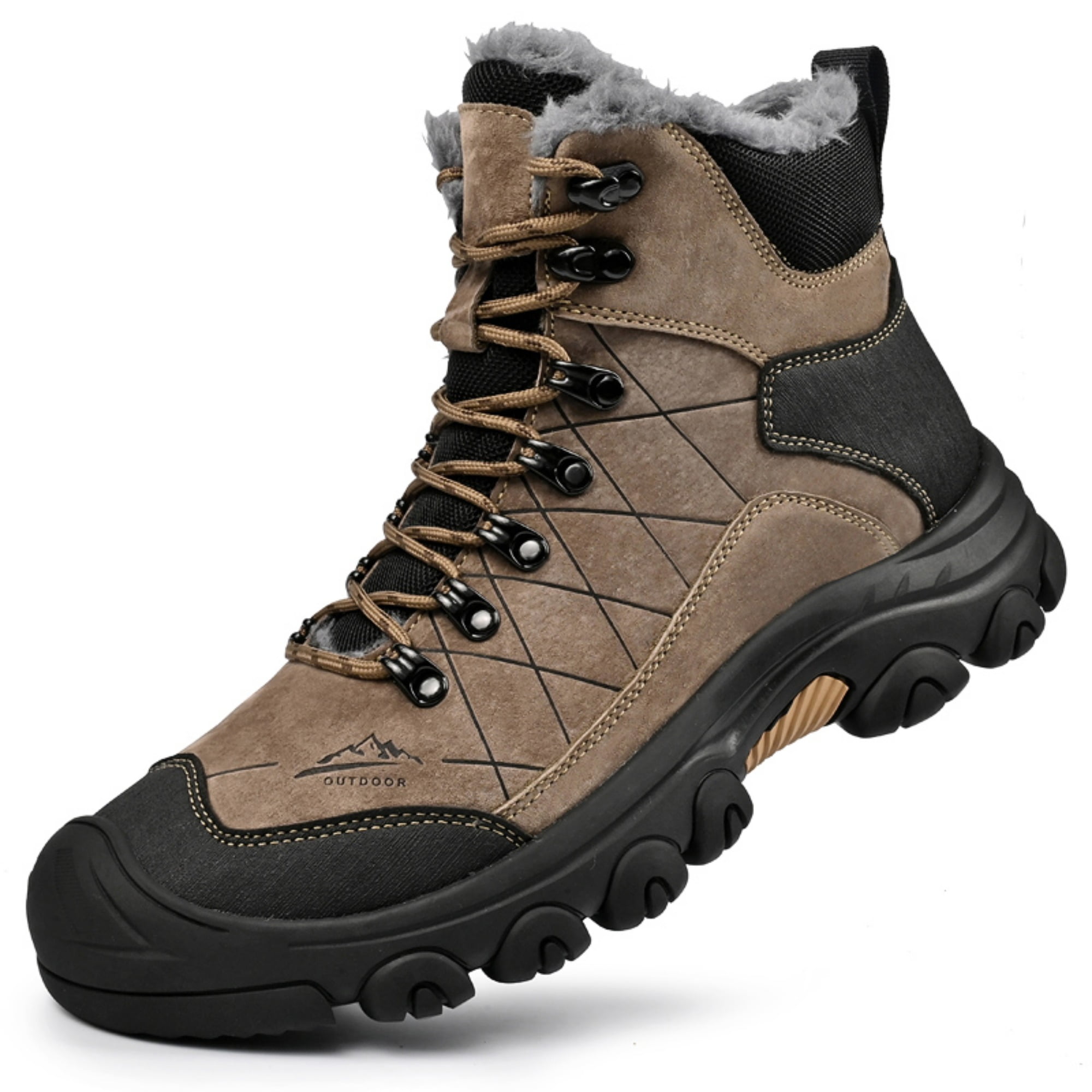 MGEZCOO Men's 2.6 Inch Height-Boosting Waterproof Snow Boots ...