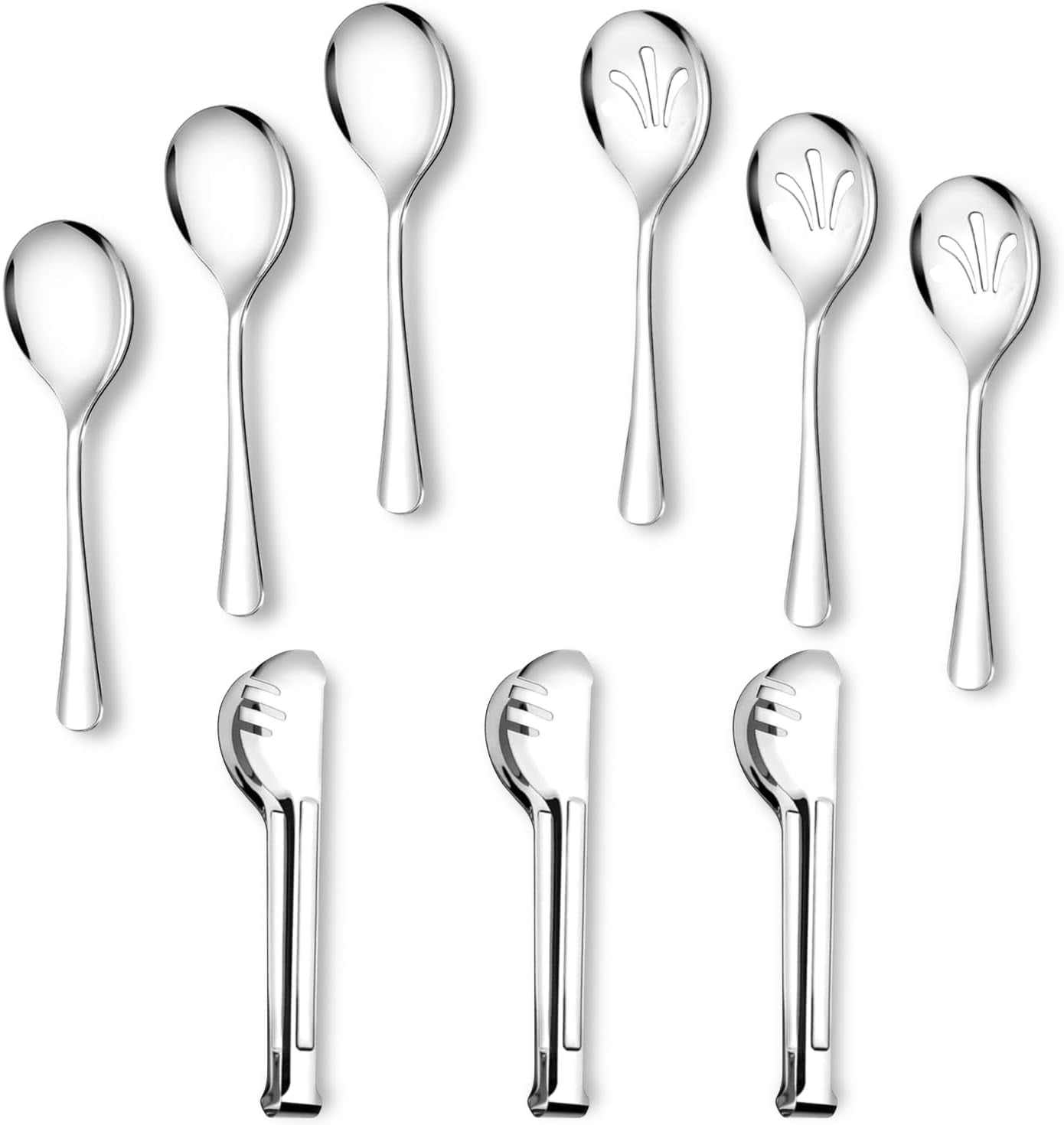 MGEZCOO Serving Utensils Set Gold 10-Piece - Stainless Steel Stunning ...