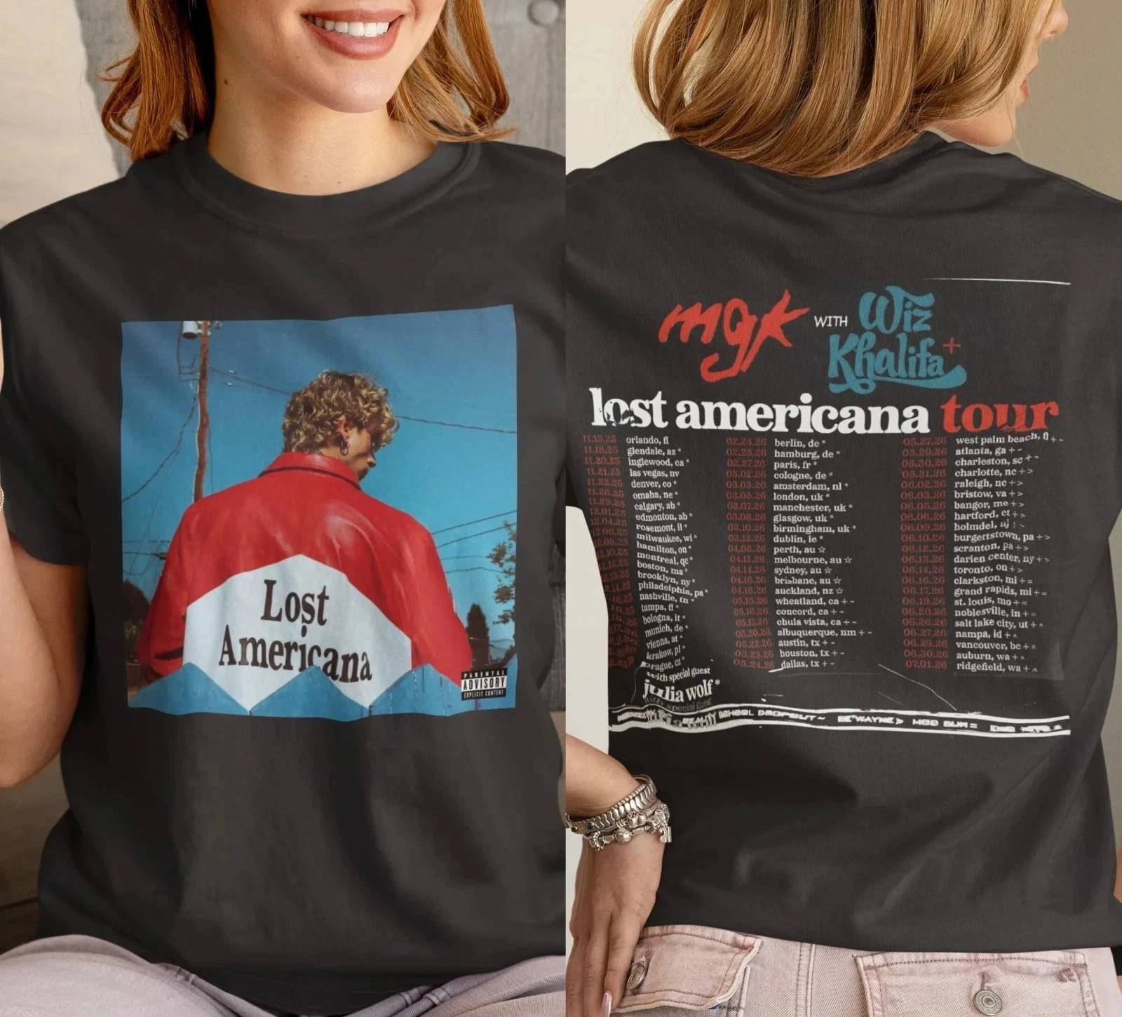 MGK Lost Americana Tour 2026-Double Side Shirt - Walmart.com