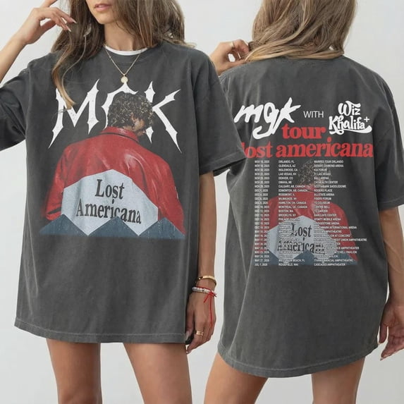 MGK Lost Americana Tour Shirt MachineGun Kelly with Wiz Khalifa 2026 ...