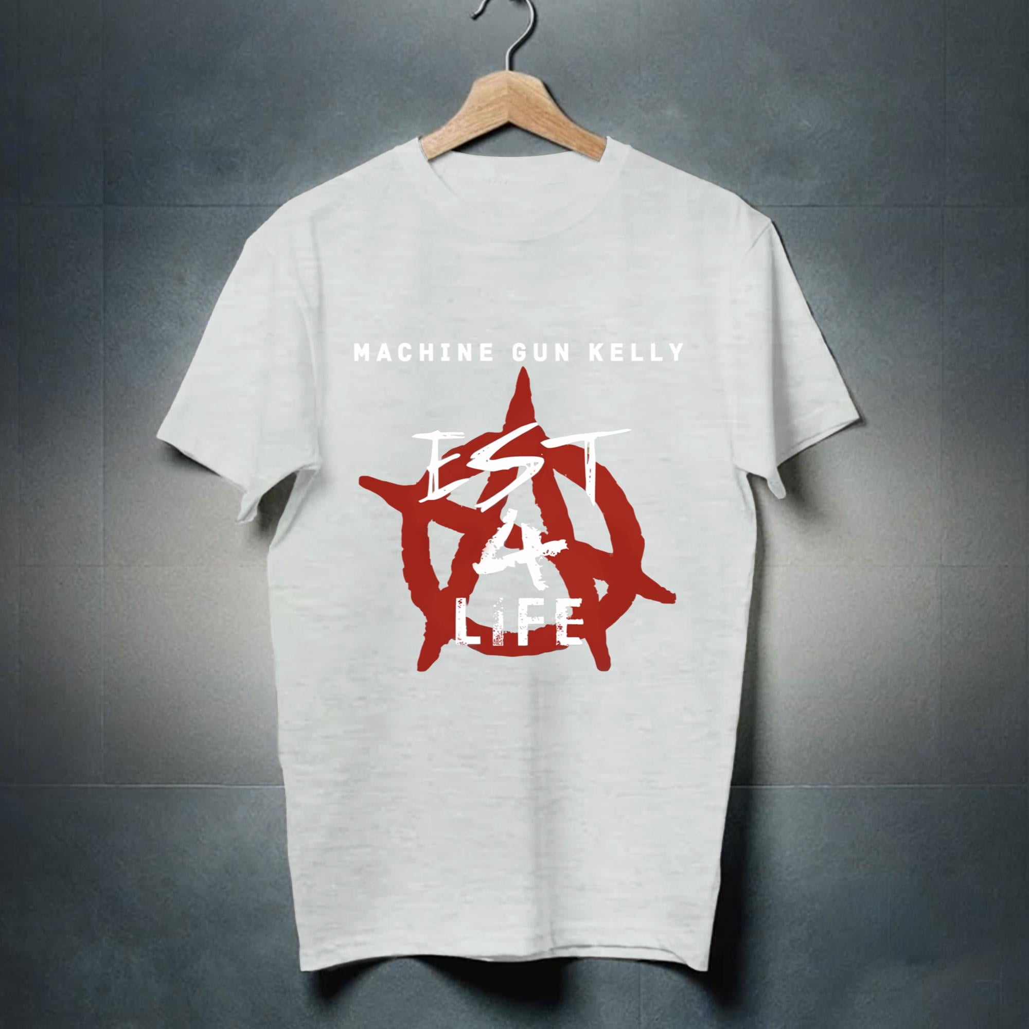 MGK Machine Gun Kelly Est 4 Life Men's Black T-Shirt Size S-5XL ...