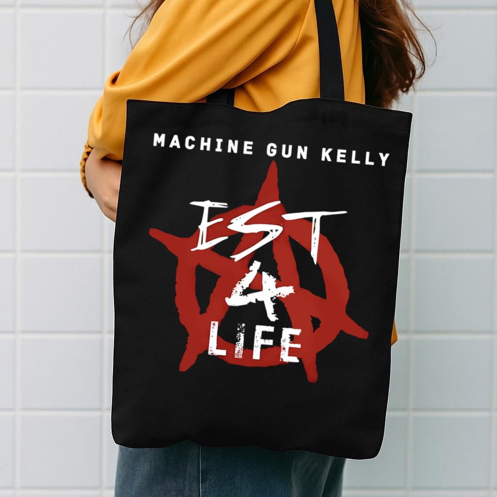 MGK Machine Gun Kelly Est 4 Life Men's Black Tote Bag S--TH20073 ...