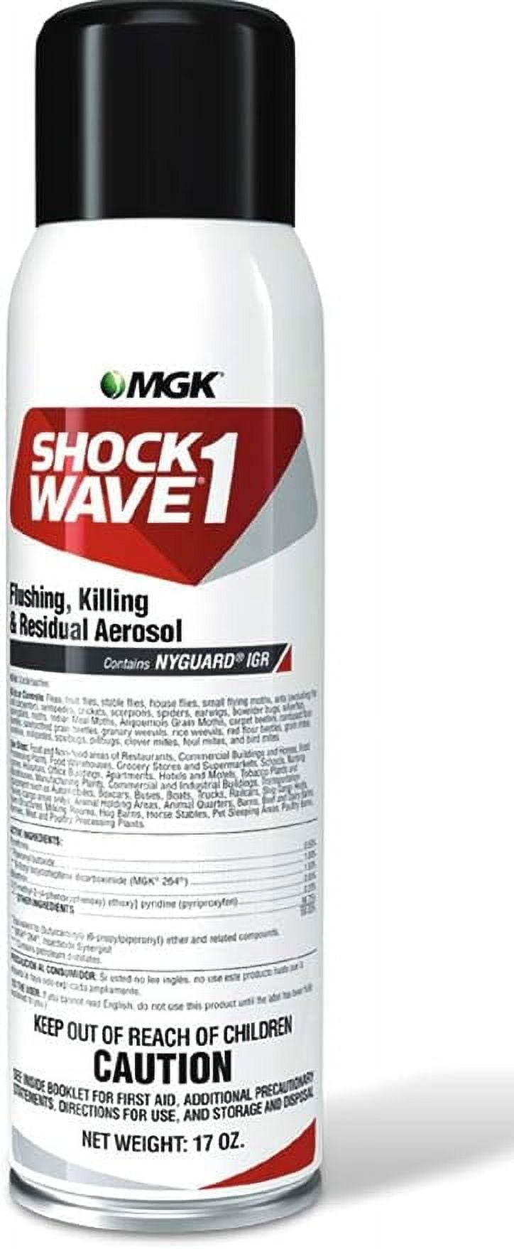 MGK Shockwave 1 Aerosol, Pyrethrins, Bifenthrin Insecticide, Indoor and ...