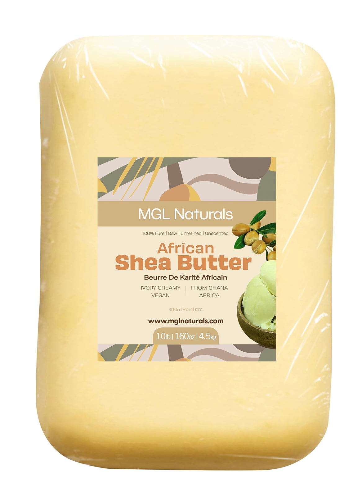 MGL Naturals African Shea Butter 10 lb 100% Pure and Unrefined. Nourish ...
