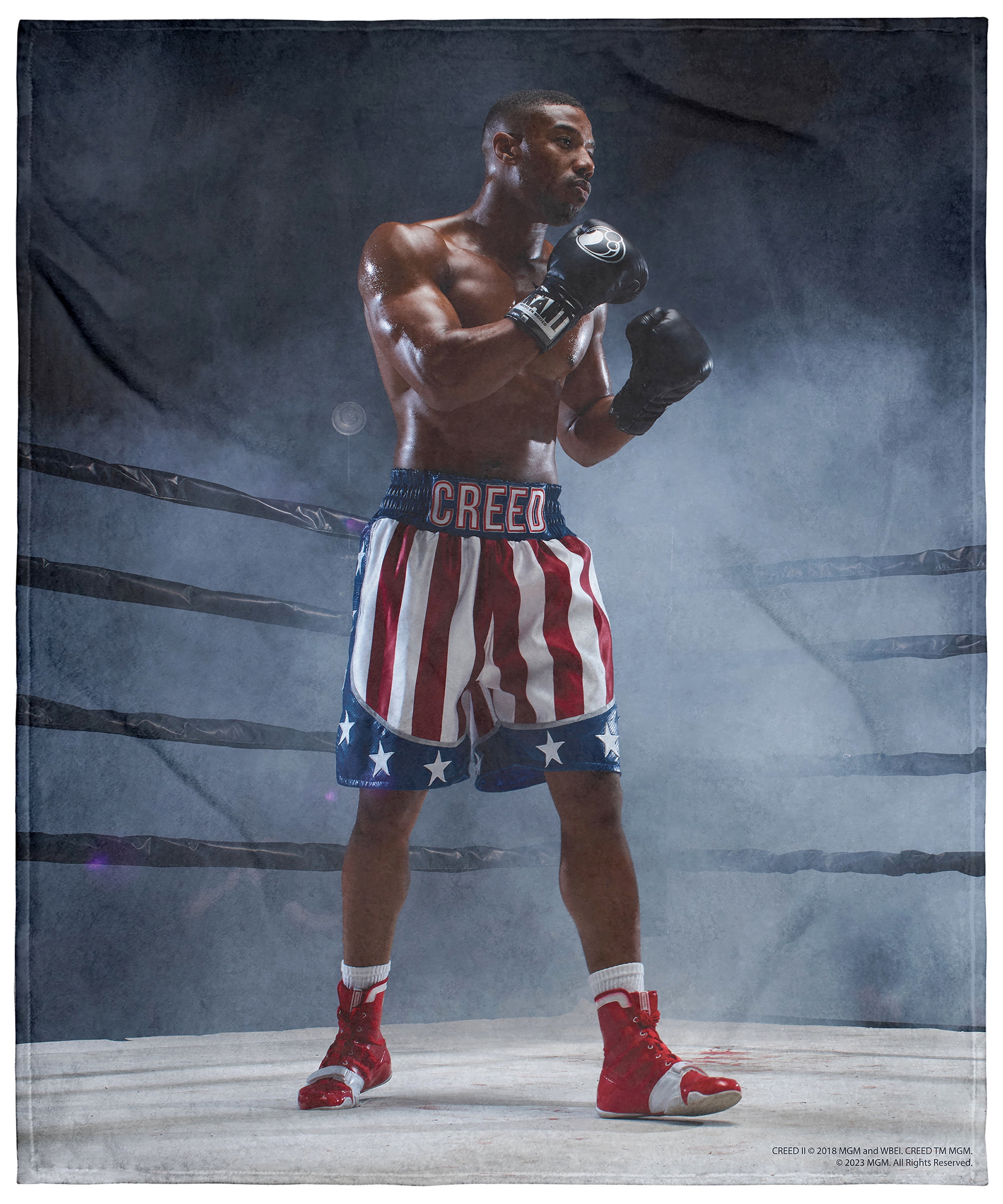 MGM Adonis Creed Boxing Champ Super Soft And Cuddly Plush Fleece Throw ...
