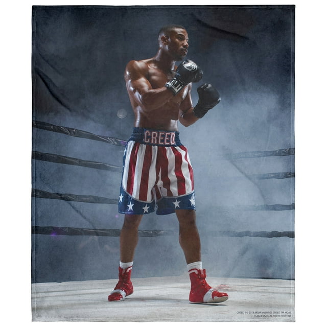 MGM Adonis Creed Boxing Champ Super Soft And Cuddly Plush Fleece Throw ...