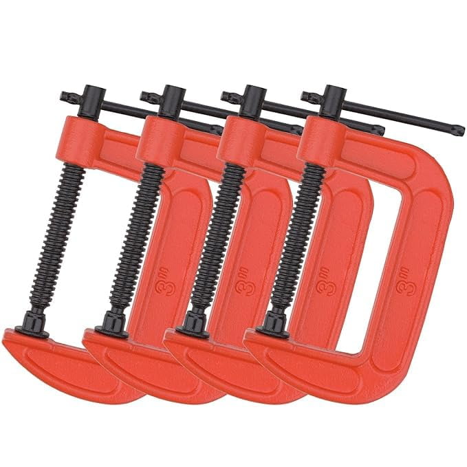 MGMACHINE WITH U 4 Pack 3 Inch CClamp Set Heavy Duty G Clamps with 314 ...