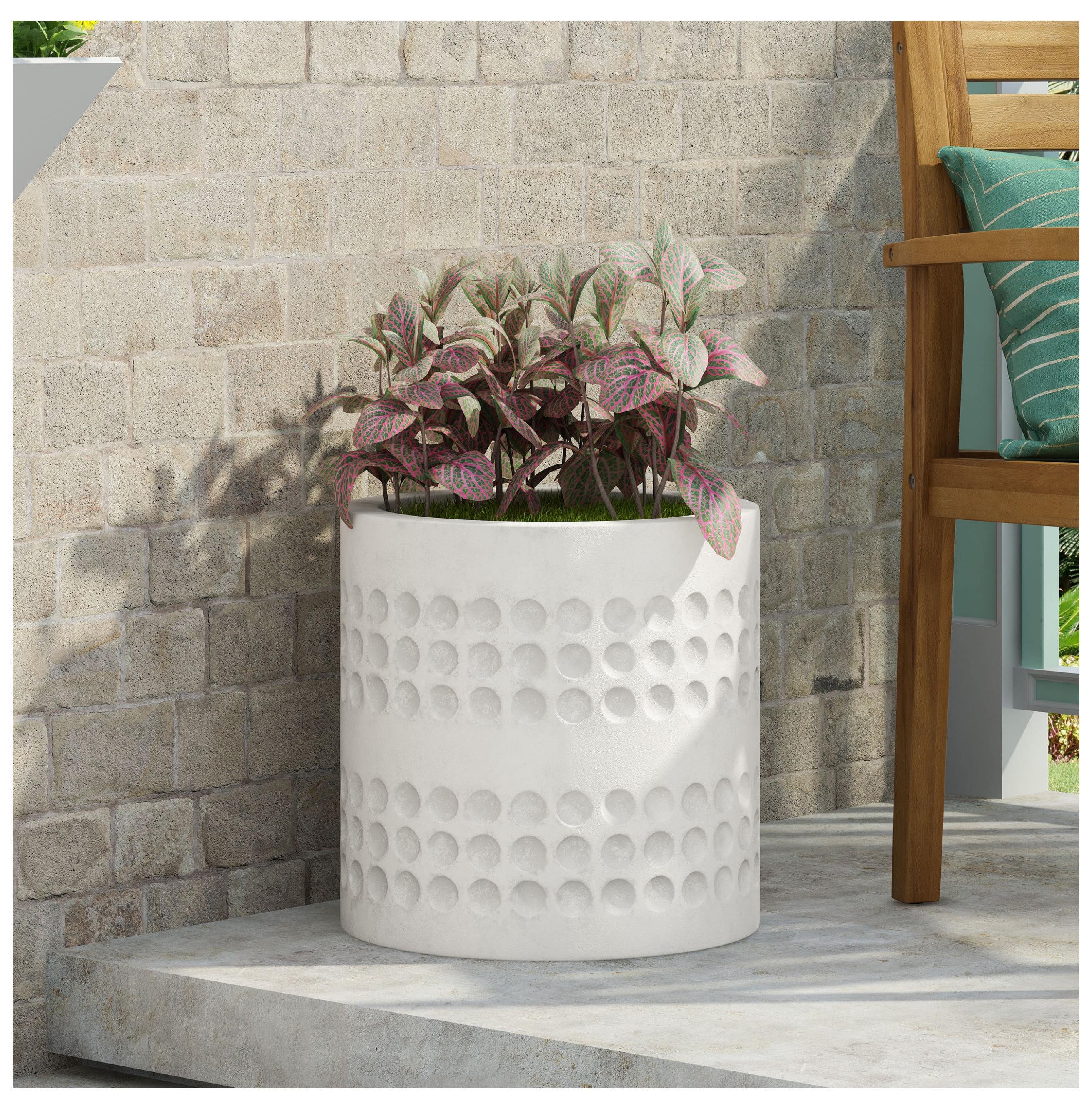 MGO PLANTER Outdoor Plant Pots - Round Decorative Flower Pots for Patio ...