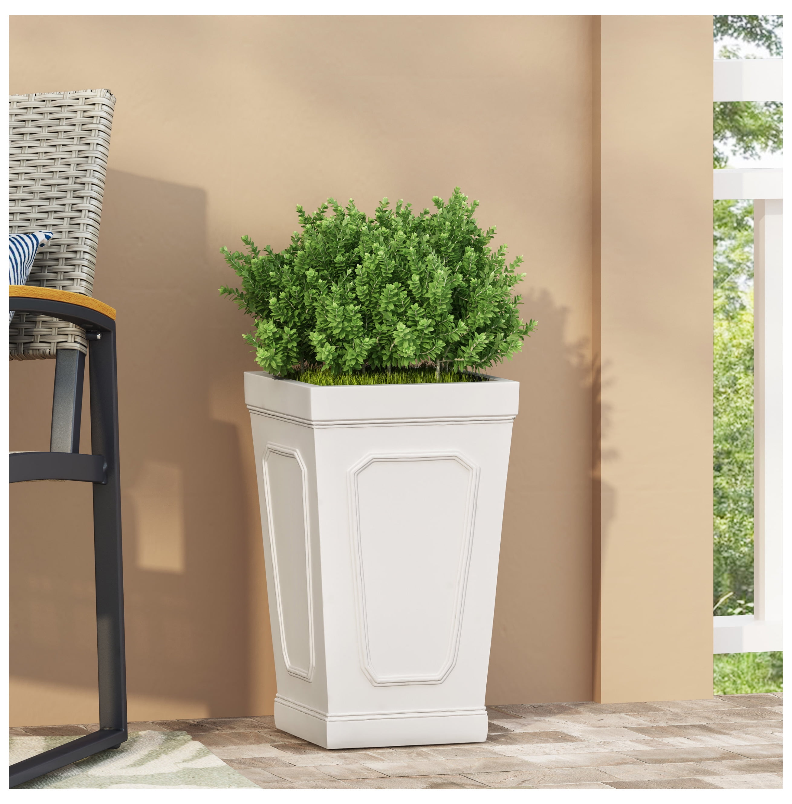 MGO Planter - Garden Urn Flower Pot - Weather Resistant Indoor/Outdoor ...