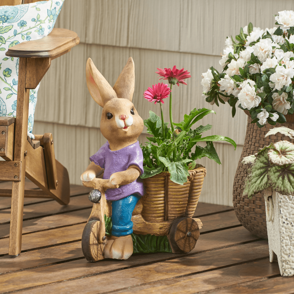 MGO Rabbit Planter - Outdoor Garden Decor - Unique Design - Walmart.com