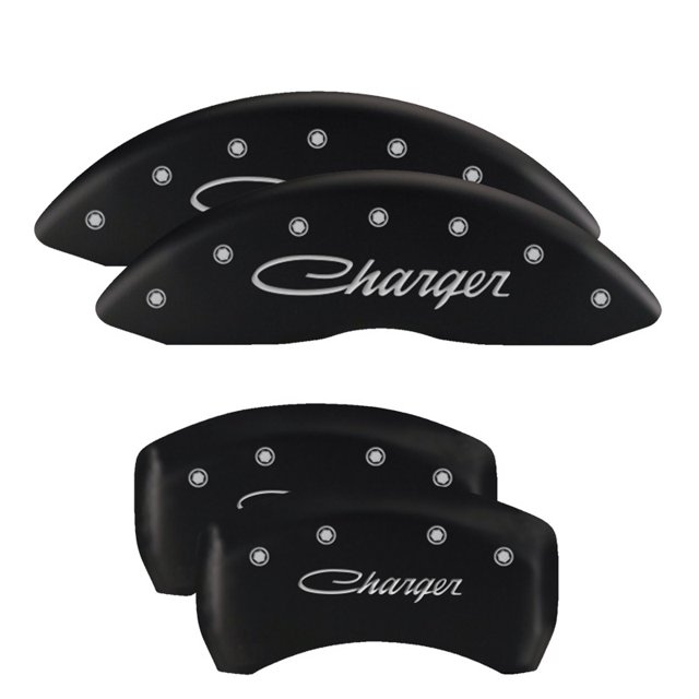 MGP 4 Caliper Covers Engraved Front & Rear Cursive/Challenger Matte ...
