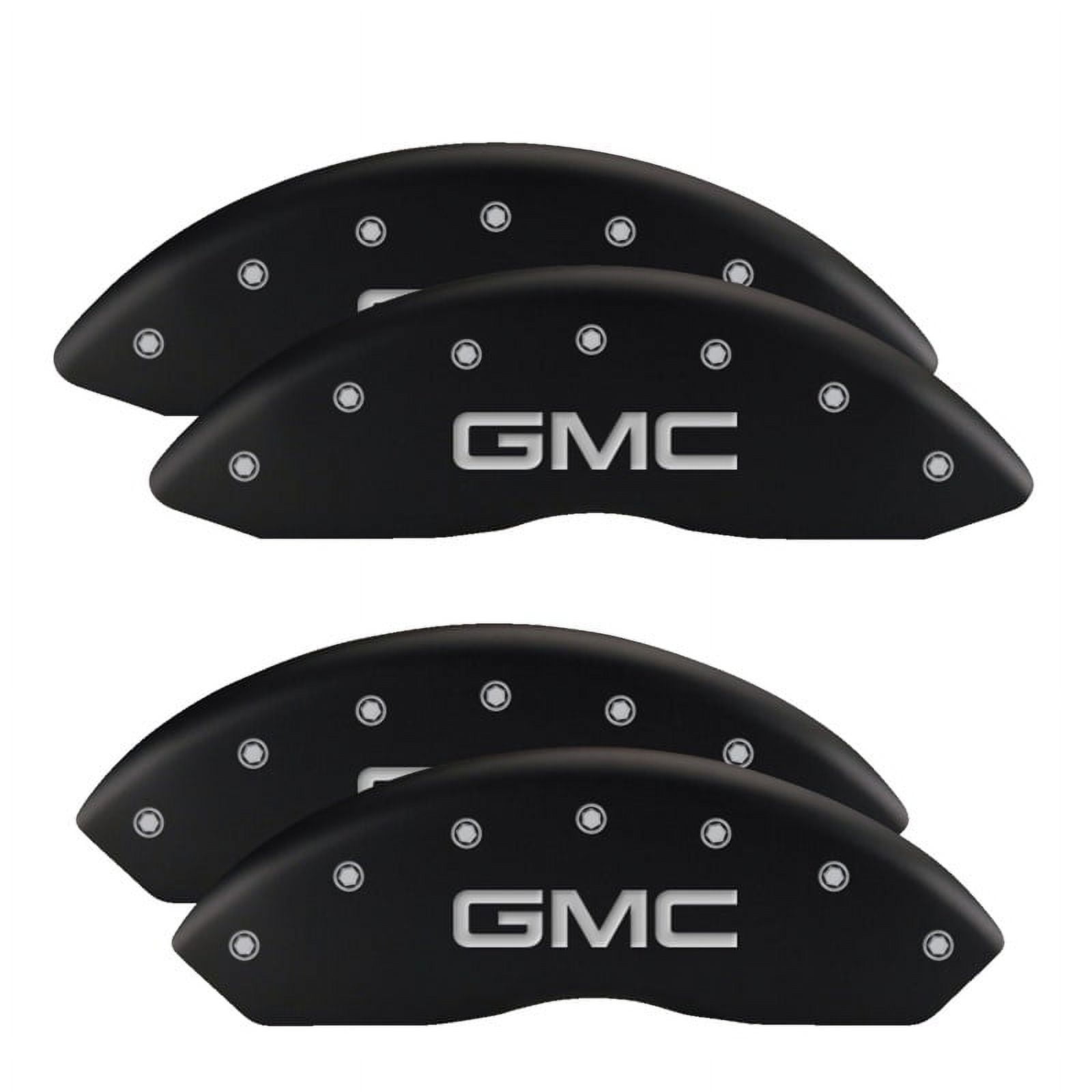 MGP 4 Caliper Covers Engraved Front & Rear GM Style/Hybrid Matte Black ...