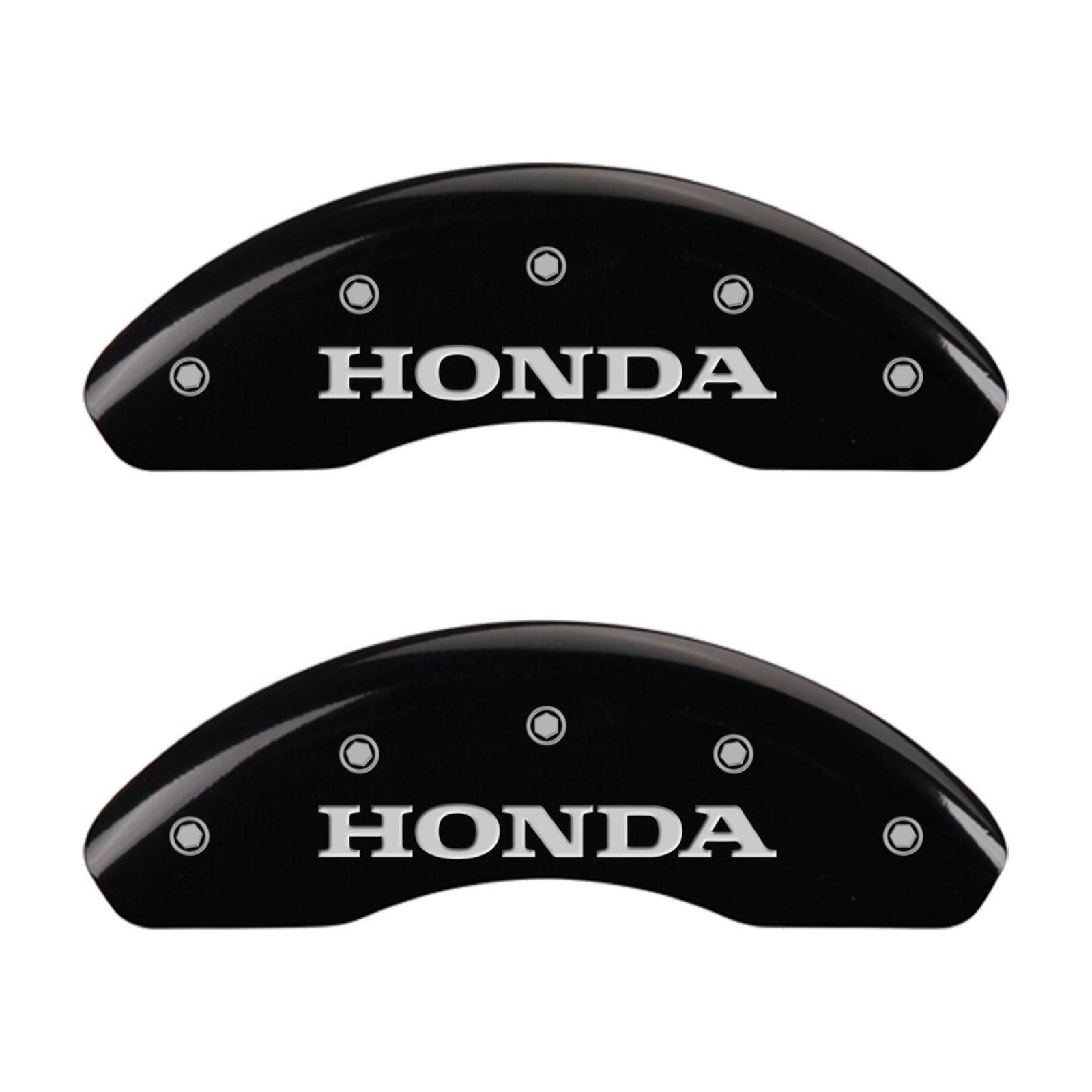 MGP 4 Caliper Covers Engraved Front & Rear Honda Black finish silver ch ...