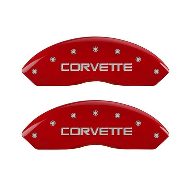 MGP 4 Caliper Covers Gloss Red Engraved with Corvette C4 (Full Kit 4 ...