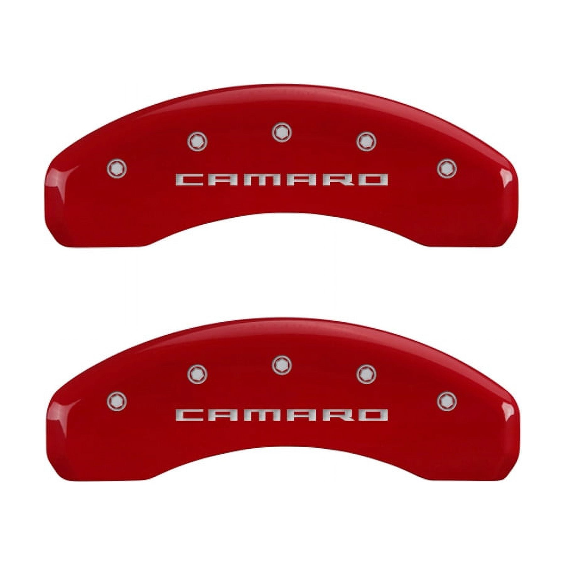 MGP Caliper Covers 14033SCA5RD Camaro Script Logo - Red Powder Coat ...