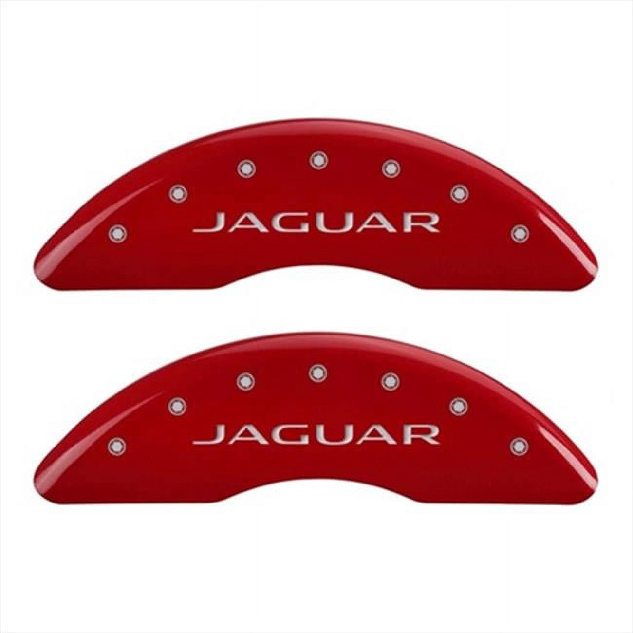 MGP Caliper Covers Set of 4 - Jaguar Logo Front & Rear - Red Powder ...