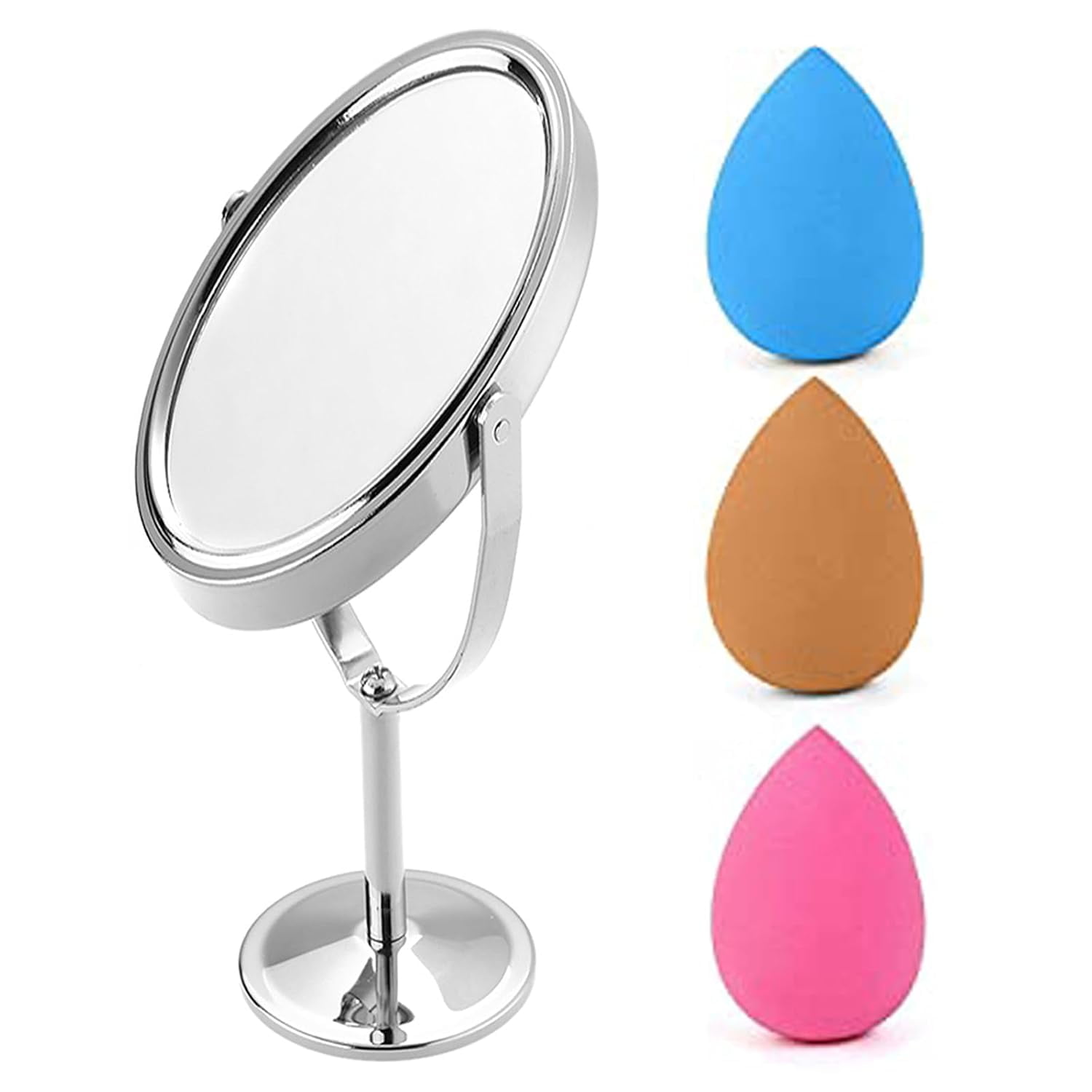 MGP FASHION Double Sided Face Makeup Mirror Beauty Cosmetic Puff Beauty ...