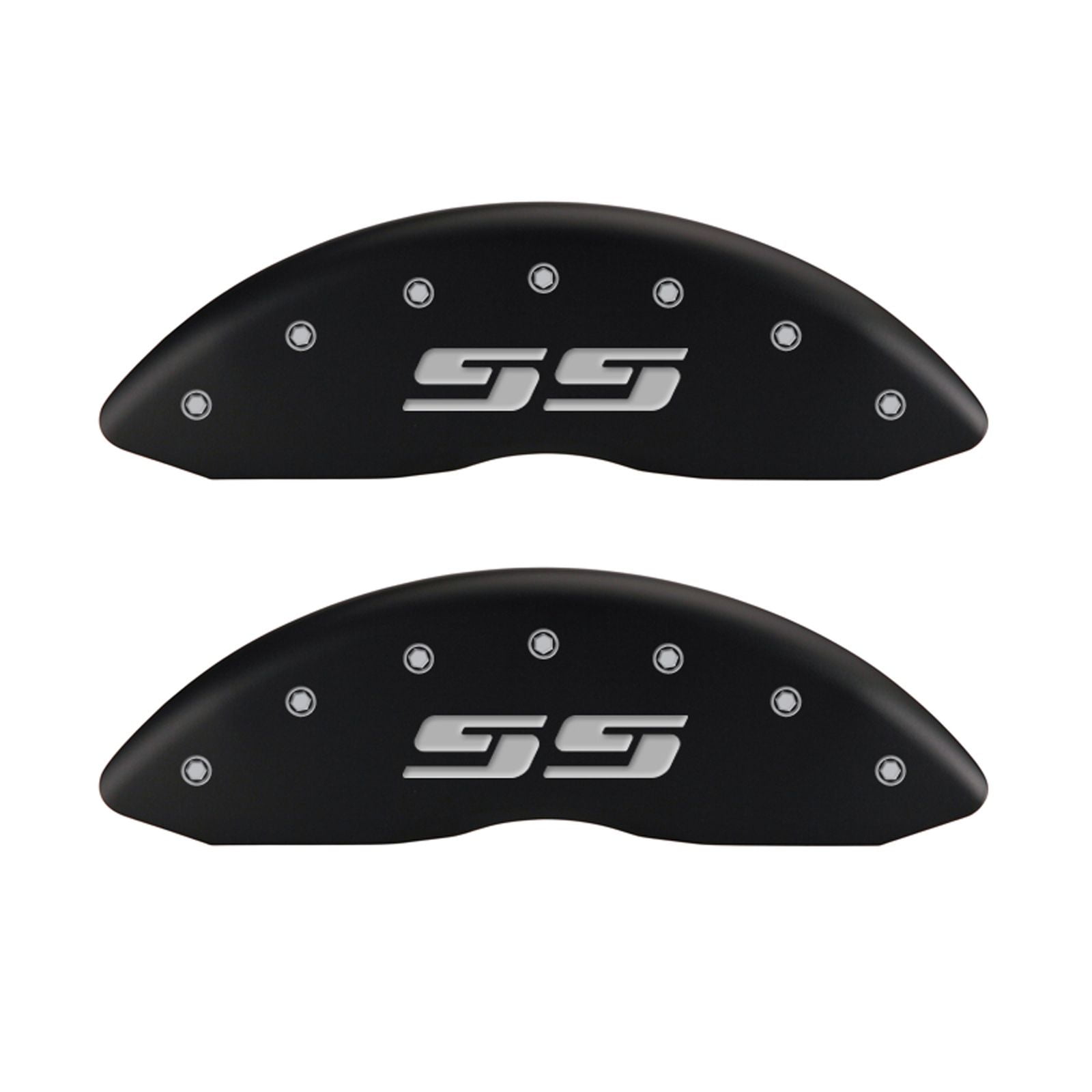 MGP Front set 2 Caliper Covers Engraved Front Silverado style/SS Matte ...