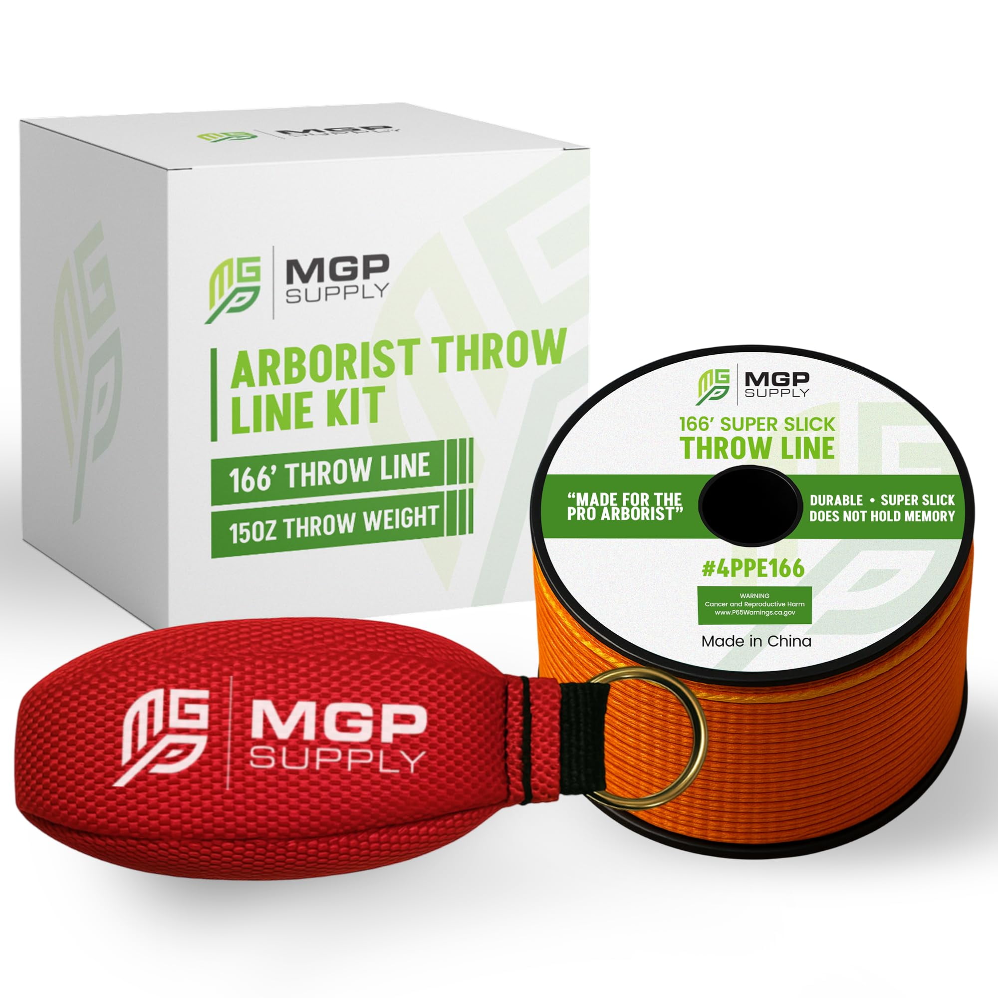 MGP SUPPLY Arborist Throw Line Kit | 15oz Throw Weight & 166ft Rope ...
