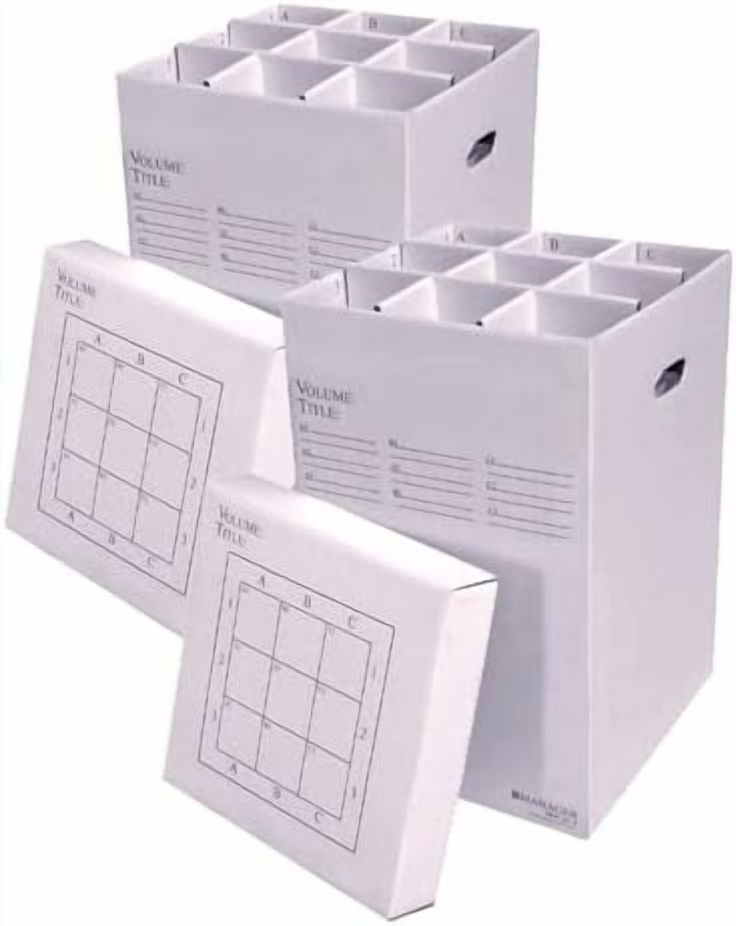 MGR-25-9 (2pkg) Roll File Storage Box - Corrugated 25x17.5x17.5 With 9 ...