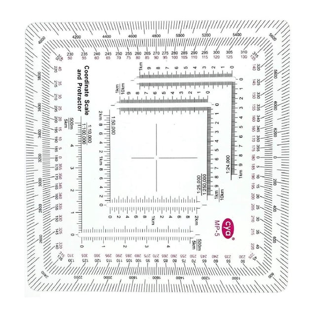 MGRS Coordinate Scale Map Reading and Land Navigation Topographical Map ...
