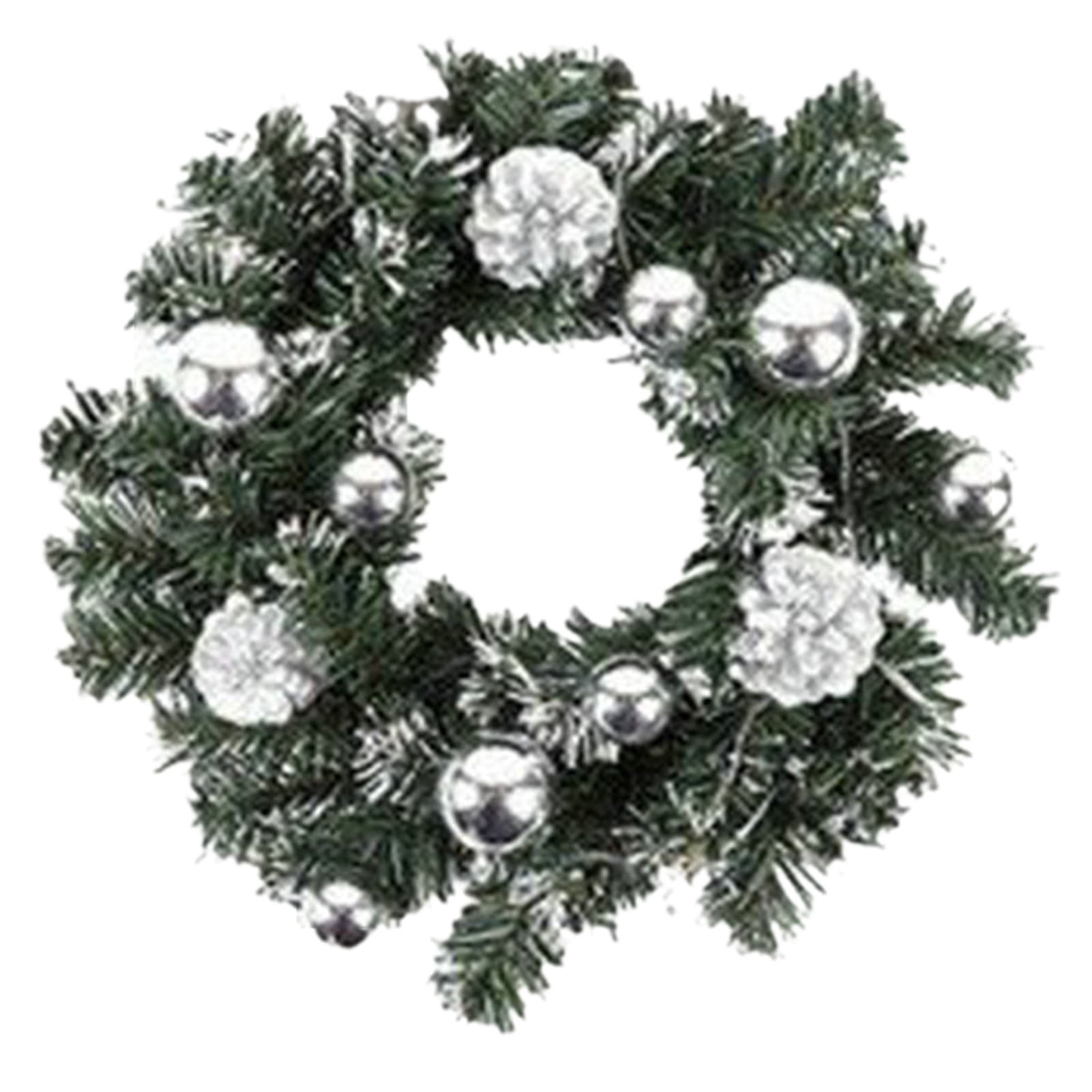 MGStore Artificial Wreath with Light Easy to Use PVC Snow Bristle Pine ...