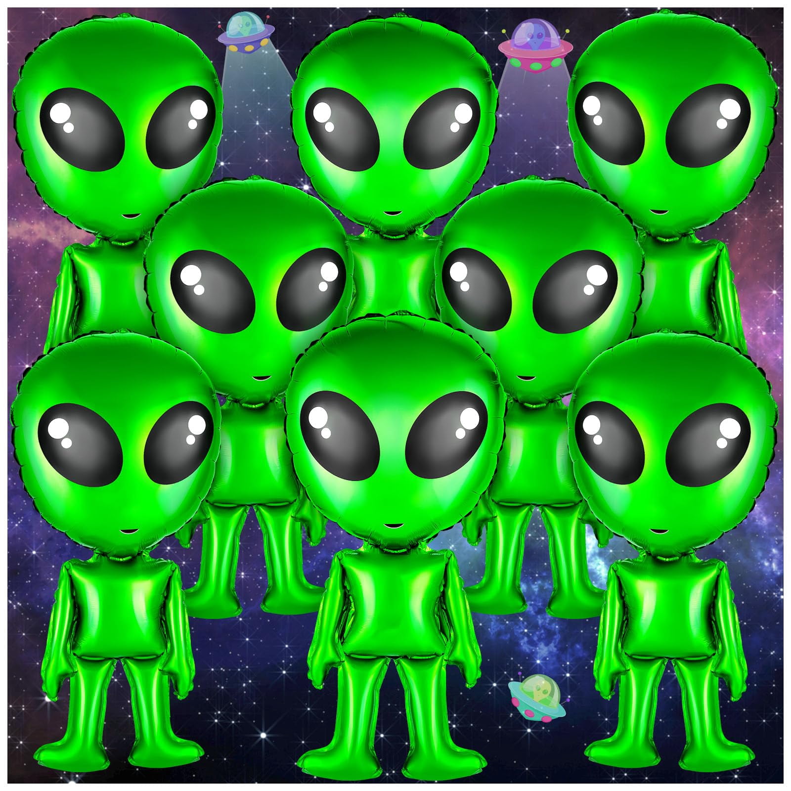 MGZTTHW 8 pcs PresNok Alien Balloons 32 in Green Alien Inflatable Funny ...