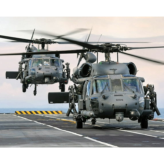 MH-60P Pave Hawk Helicopters on HMS Illustrious Style - A - 12x18 Inch ...