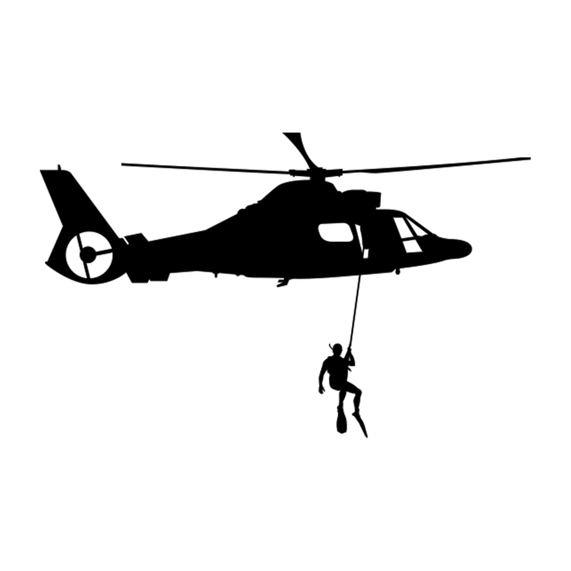 MH-65 w/ Rescue Swimmer Sticker Decal Die Cut - Self Adhesive Vinyl - Weatherproof - Made in USA ...
