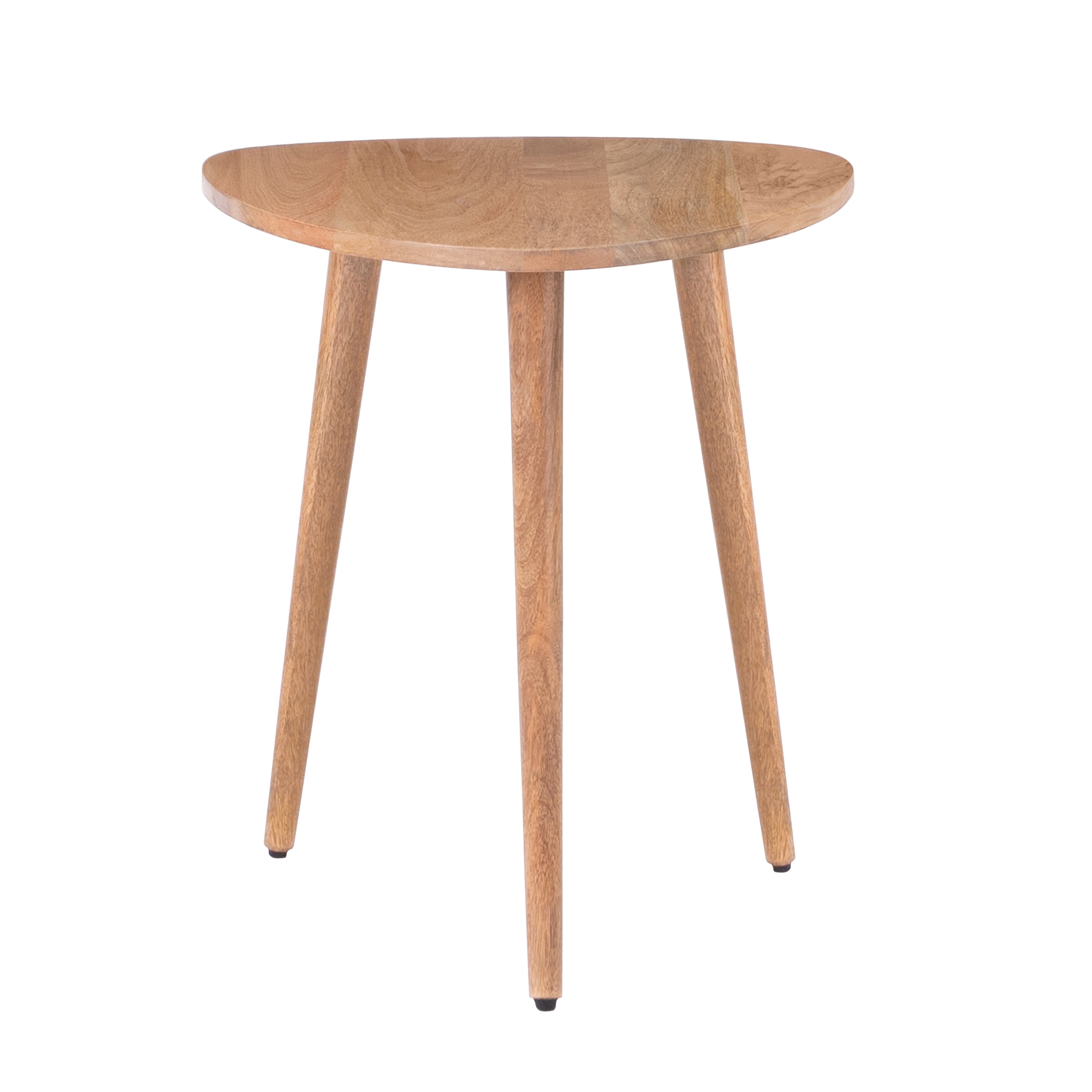 MH London Bond Solid Mango Wood Triangle End Table 18 x 20 Inch Natural ...