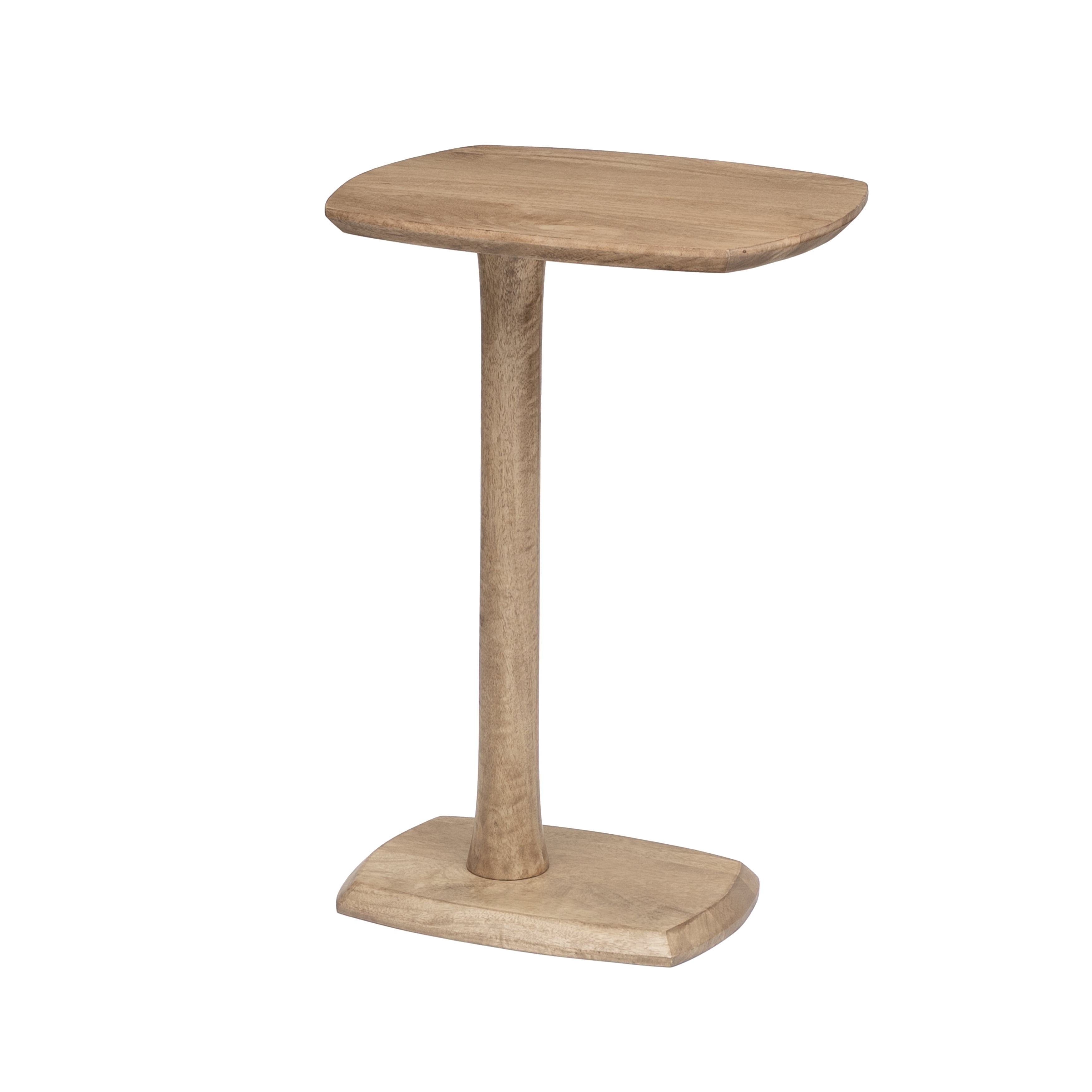 MH London Stirling Solid Wood C Shape End Table, Warm Sand Finish, 18 x ...