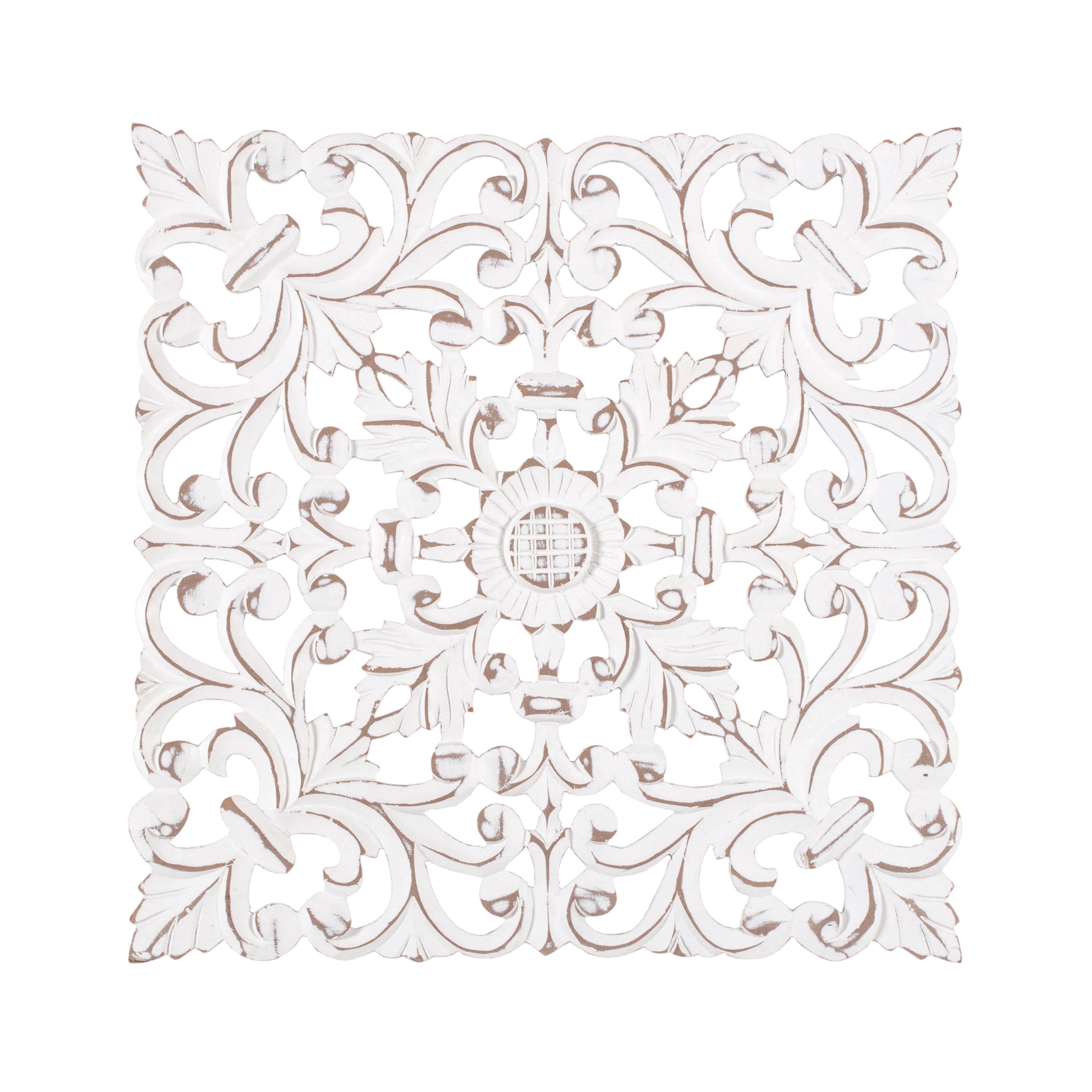 MH London Malbec Wall Medallion Wall Decor Set of 2, Hand Carved ...