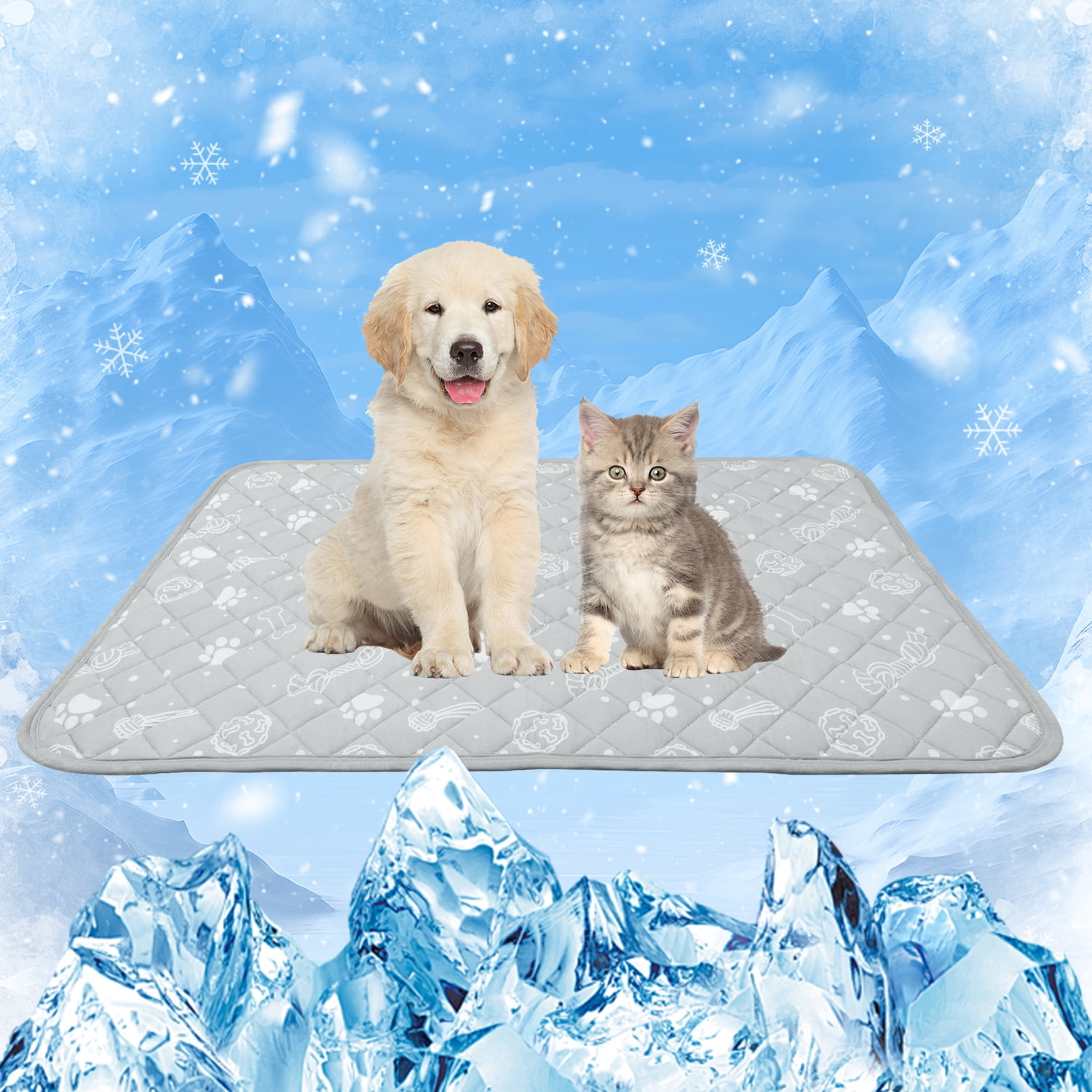 MH MYLUNE HOME Large Dog Cooling Mat, 20”x30” Arc-Chill Cooling Fiber ...