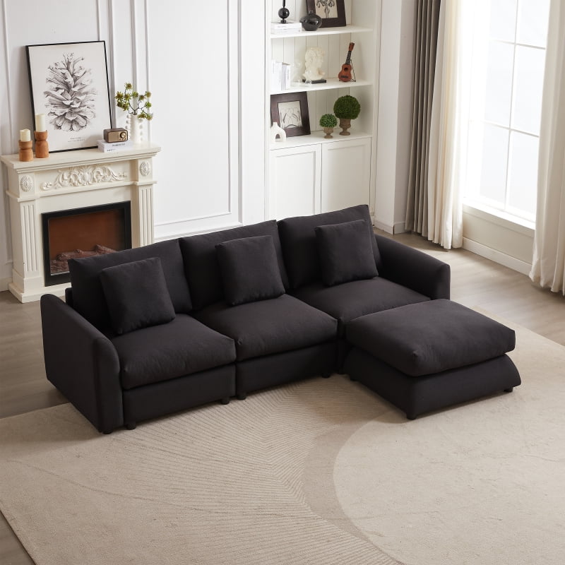 MH102.2 Inch Combination Sofa Modular Sofa with Ottoman, plastic leg ...
