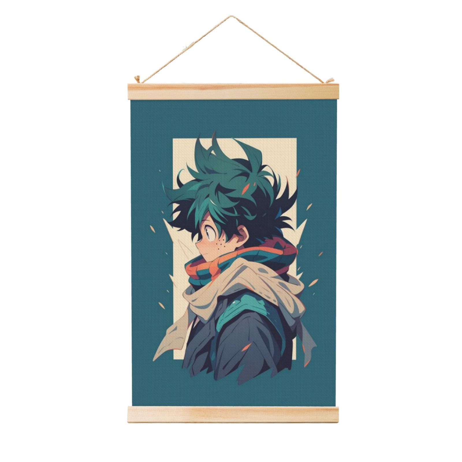 MHA Izuku Midoriya Deku Wooden Shaft Hanging Poster Canvas Wall Hanging ...