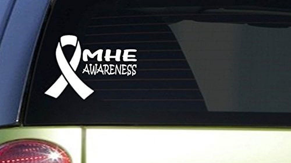 MHE Awareness *I410* 8.5 inch White Sticker multiple hereditary ...