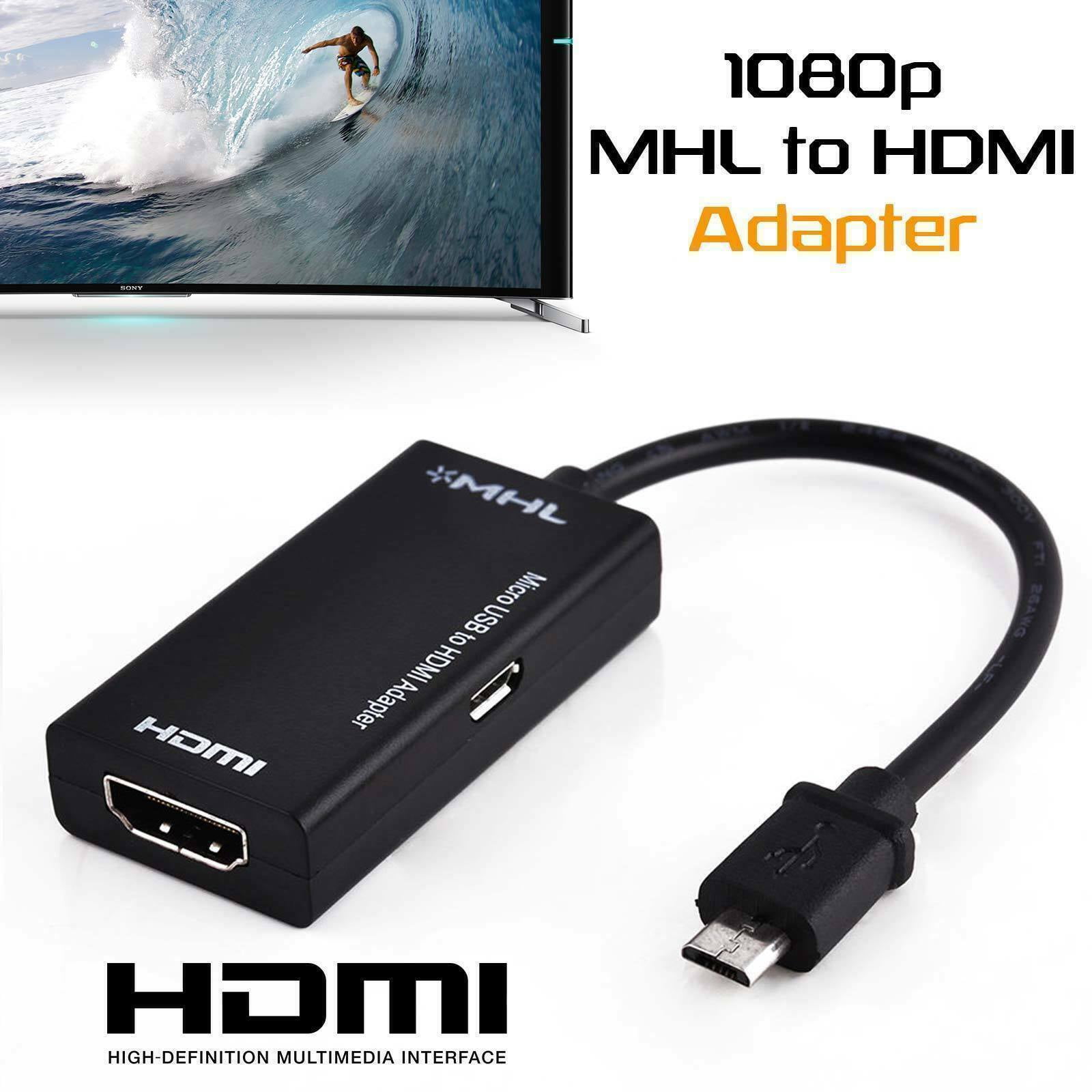MHL Micro USB 2.0 to HDMI Adapter Cable for Android Phone Smartphone ...