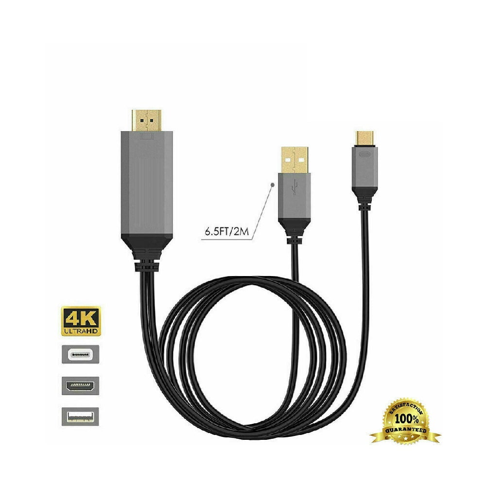 MHL USB Type C to HDMI USB A HD TV Cable Adapter for Android Phones Samsung LG Black - Walmart.com