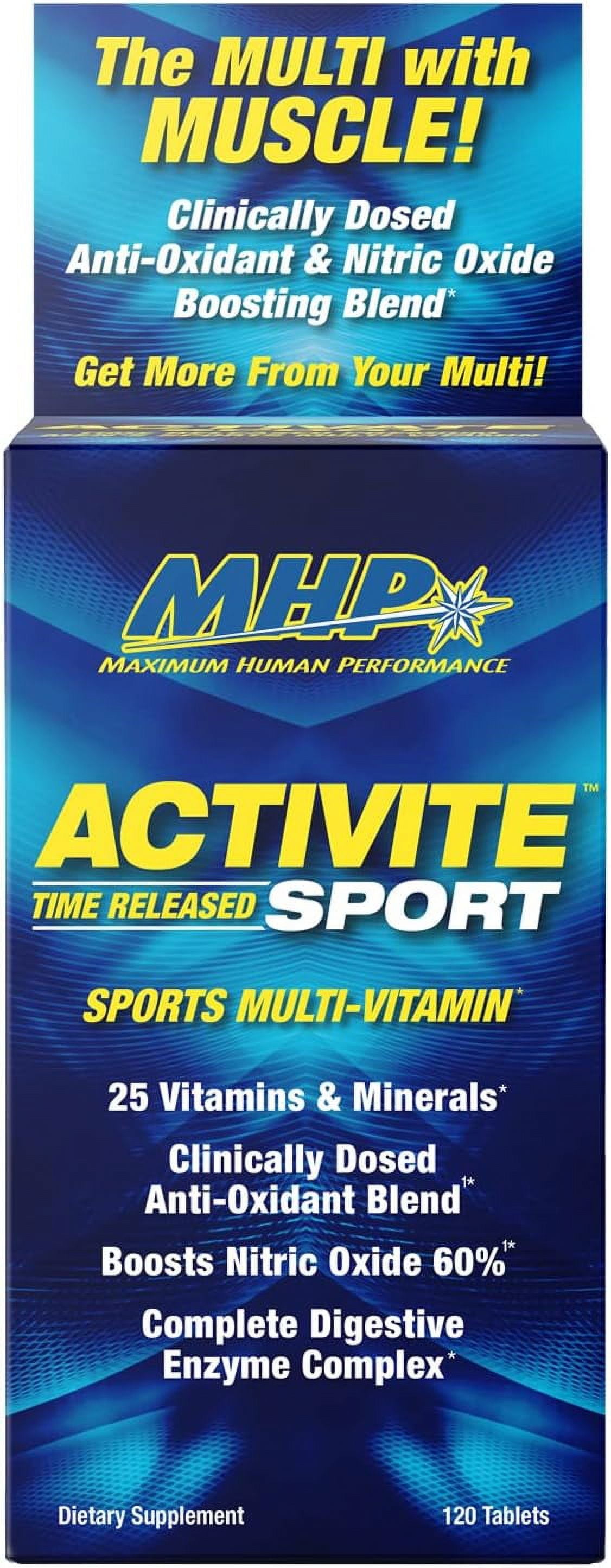 MHP Activite Sport Multi Vitamin, 25 Vitamins and Minerals, Nitric ...