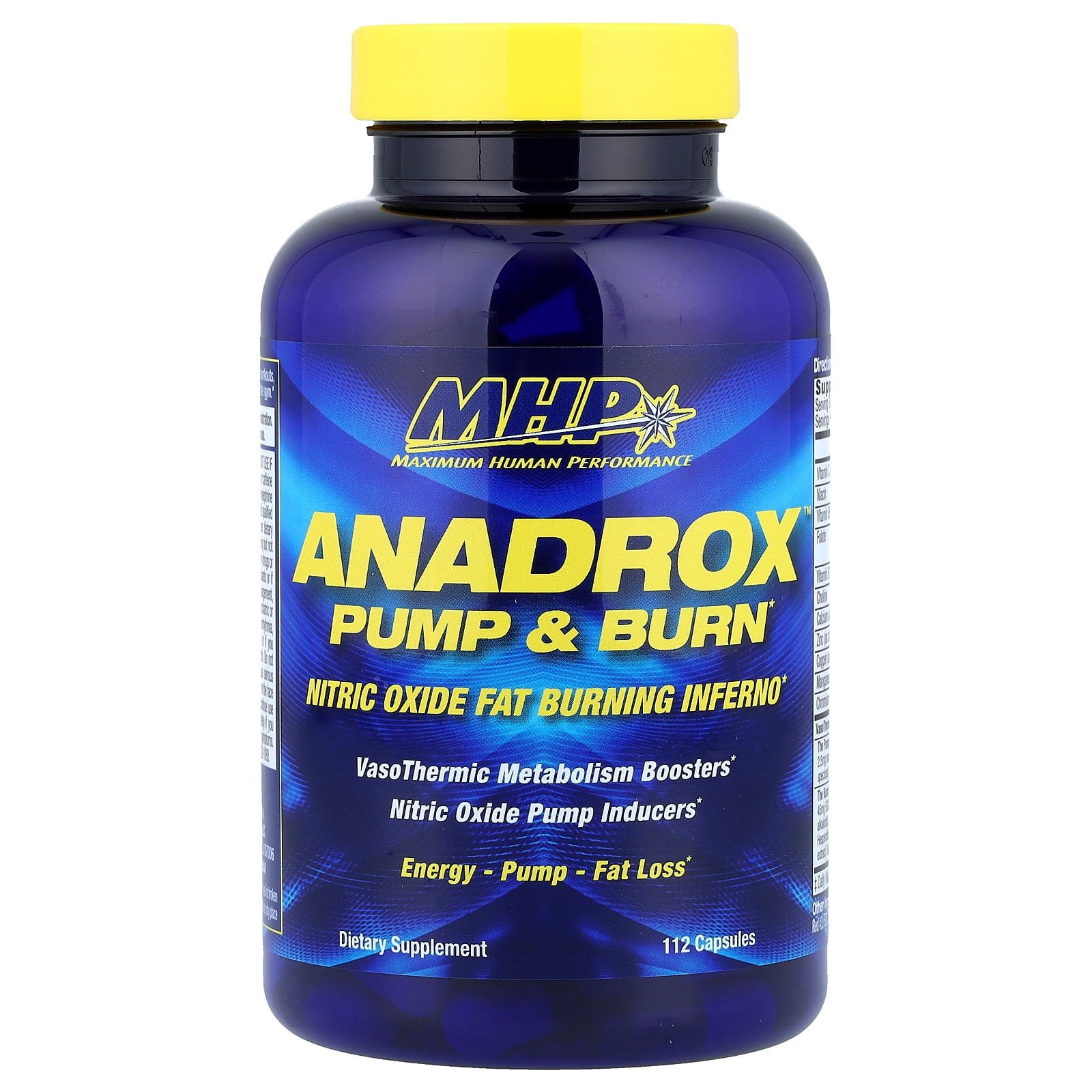 MHP Anadrox Pump & Burn, Weight Loss Support, 112 Capsules - Walmart.com