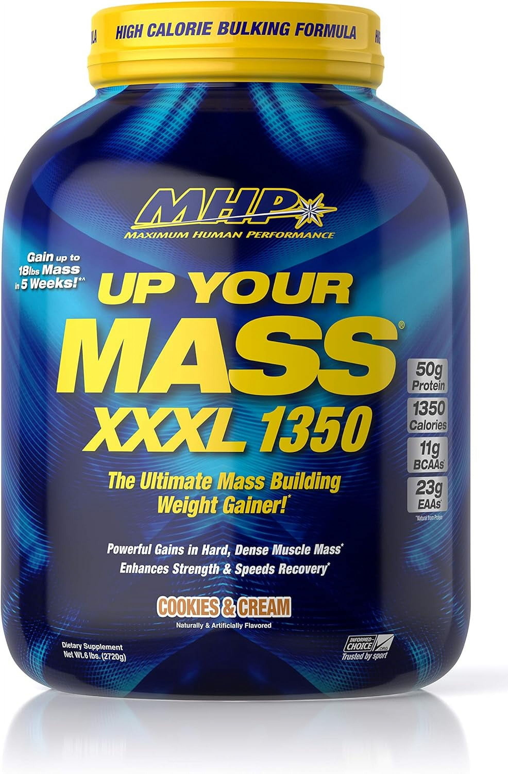 MHP Up Your Mass XXXL 1350 Mass Gainer – 50g Protein, 1350 Calories ...