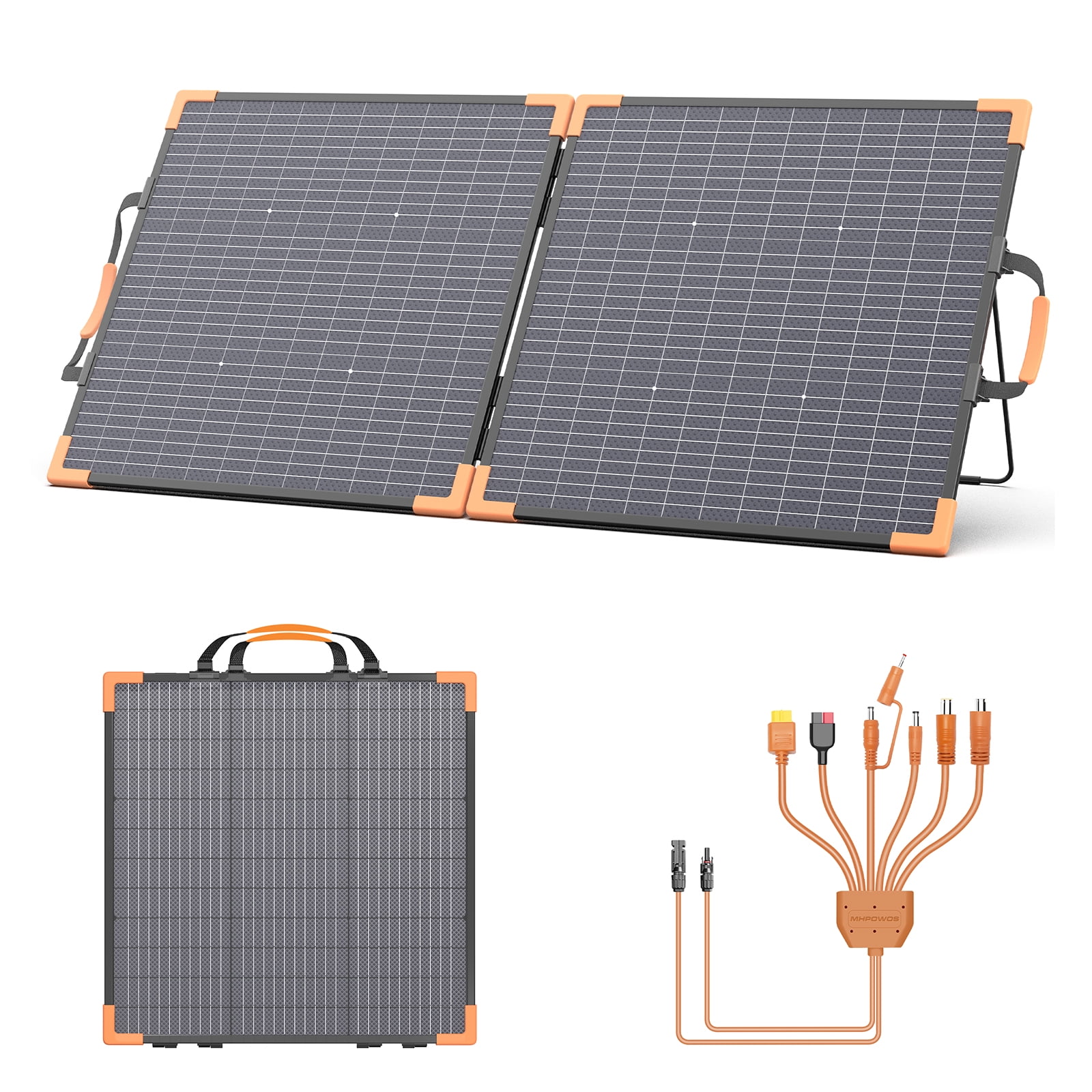 MHPOWOS 100W Portable Bifacial Solar Panel Foldable Charger IP68 ...