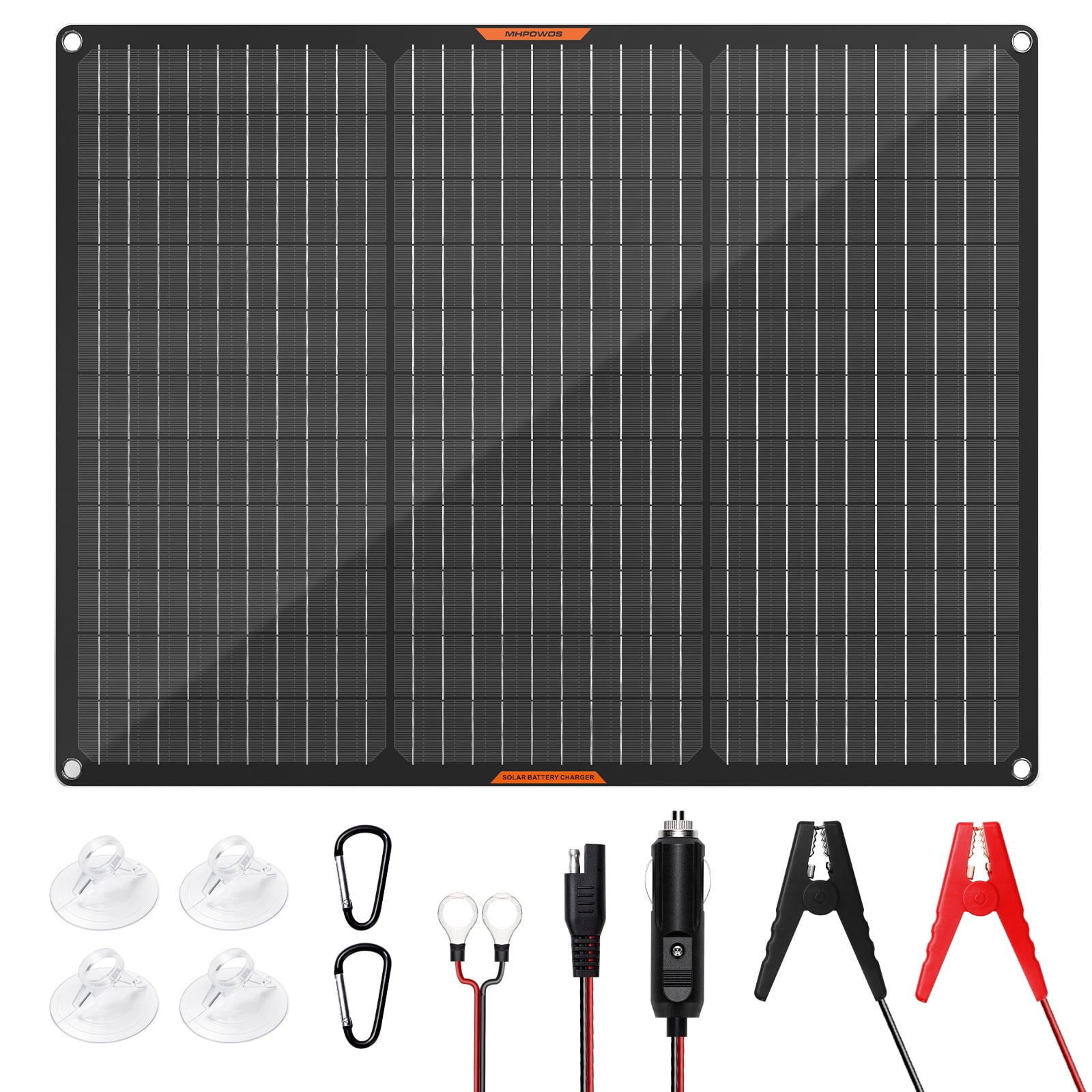 MHPOWOS 12V 50W Solar Panel Solar Battery Trickle Charger Maintainer ...