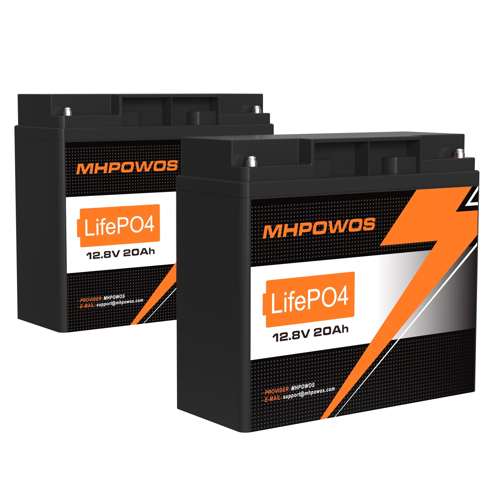 MHPOWOS 2 Pack 12V 20Ah LiFePO4 Lithium Battery 3000+ Deep Cycle ...
